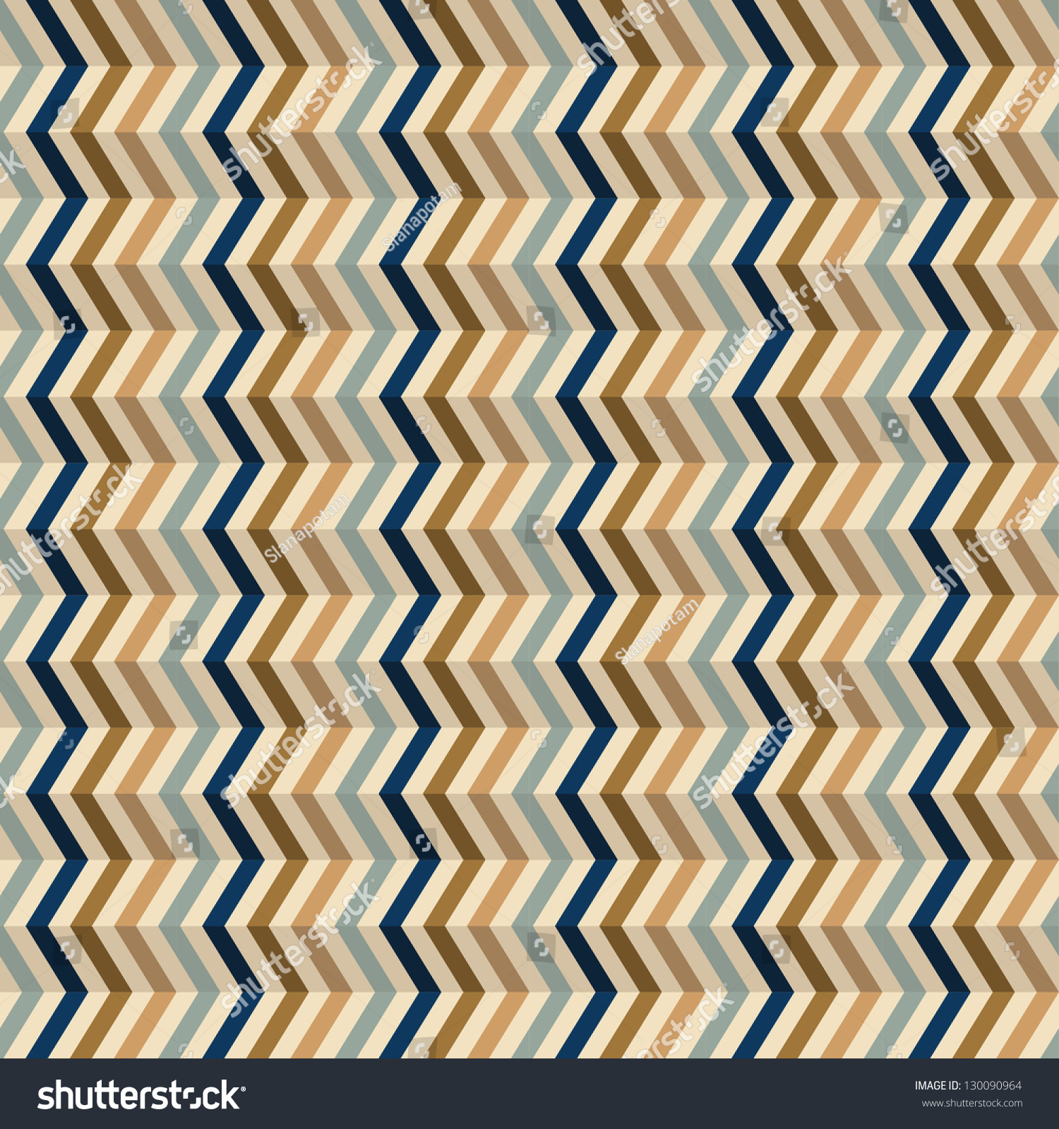 Fashion Zigzag Pattern Retro Colors Seamless Stock Vector (Royalty Free ...