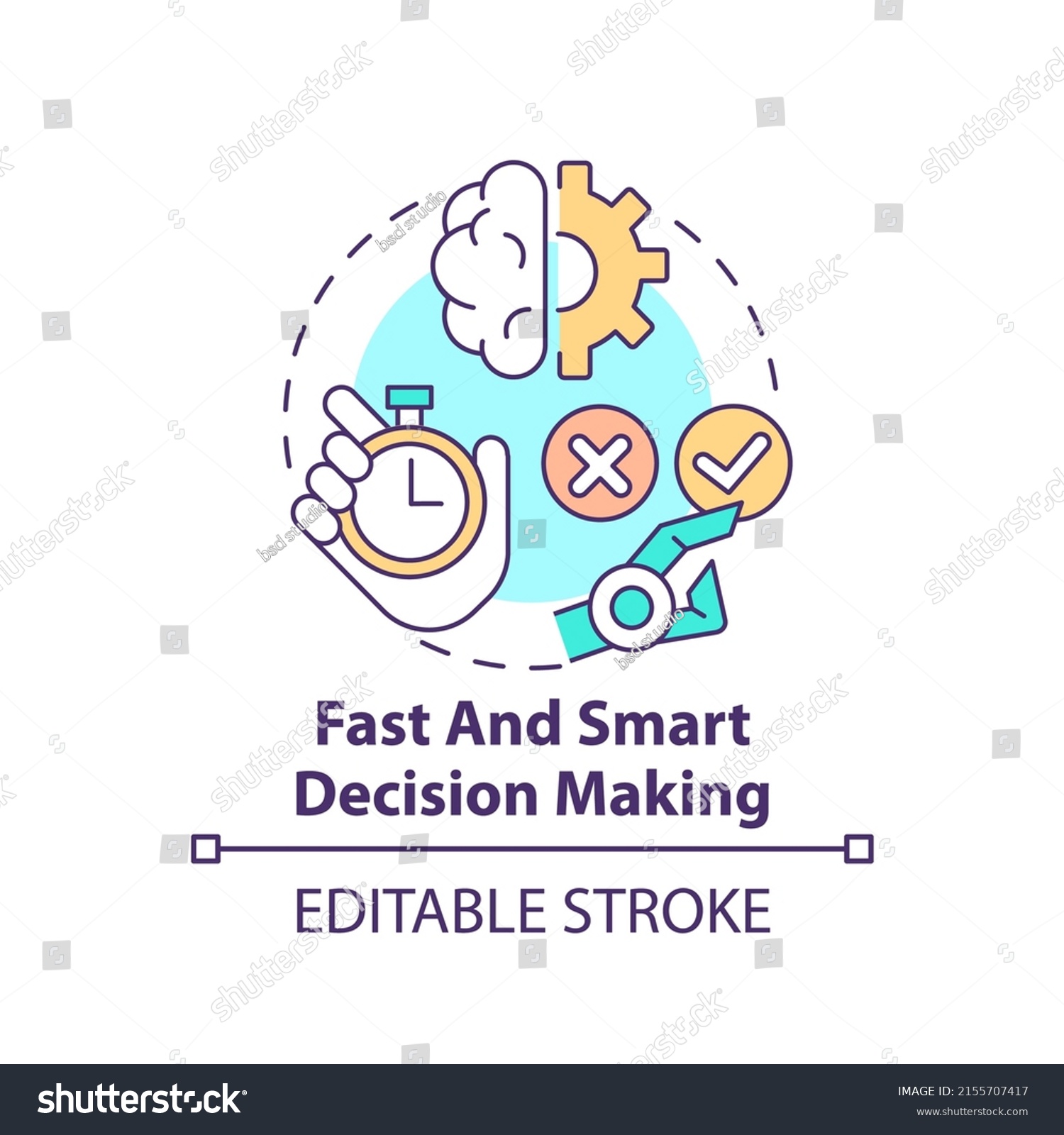 Fast Smart Decision Making Concept Icon Stock Vector (Royalty Free ...