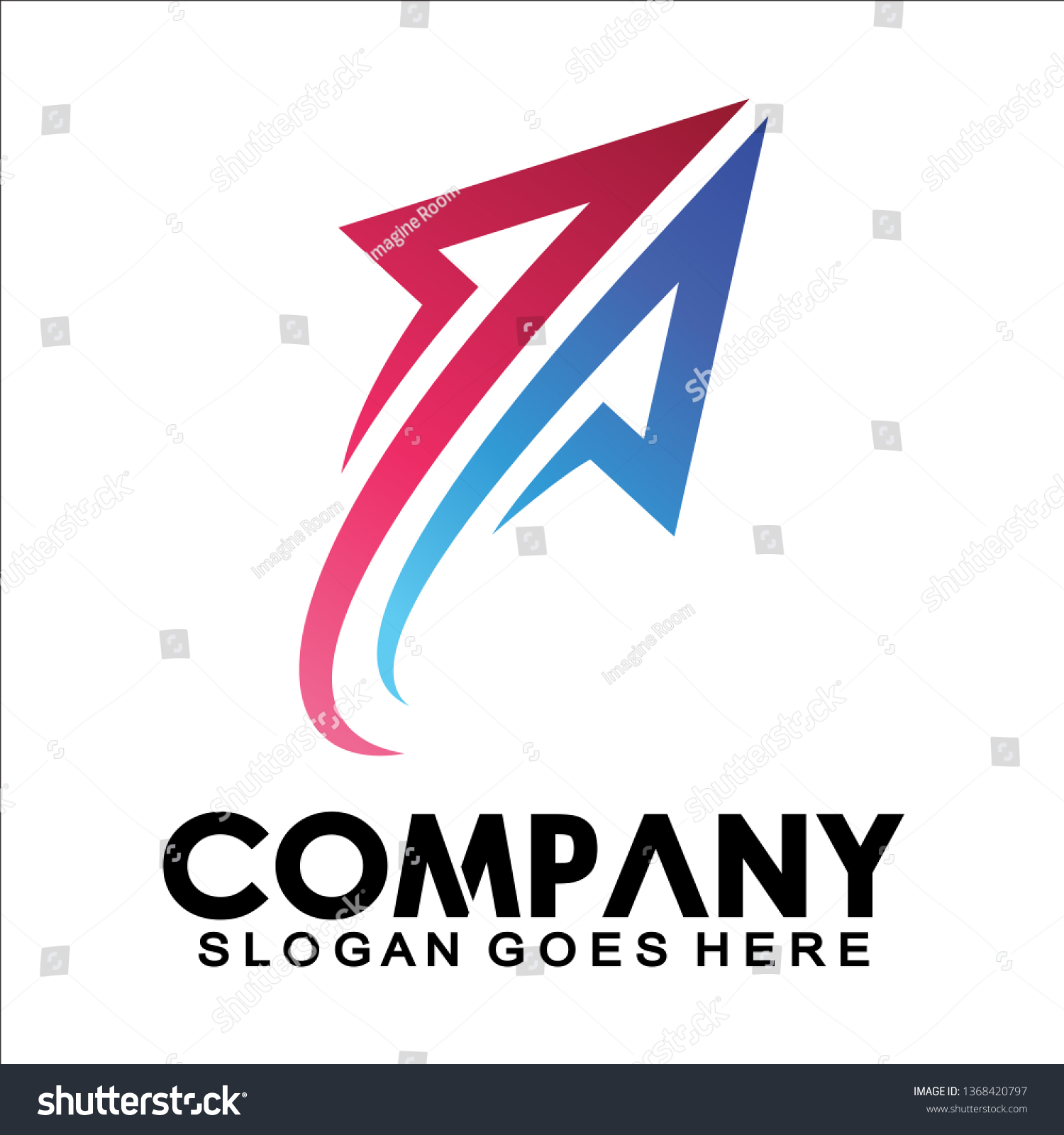 Fast Arrow Logo Template: vector de stock (libre de regalías ...