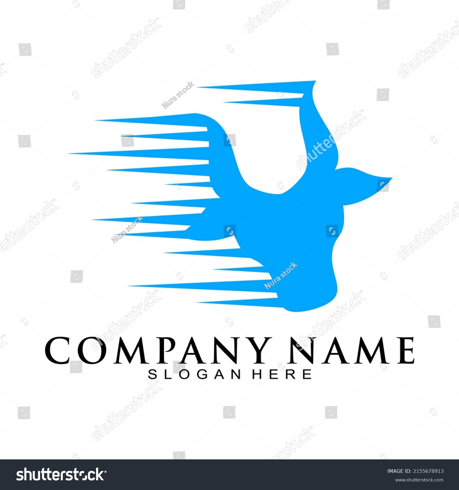 Fast Bull Head Symbol Vector Logo Stock Vector (Royalty Free ...