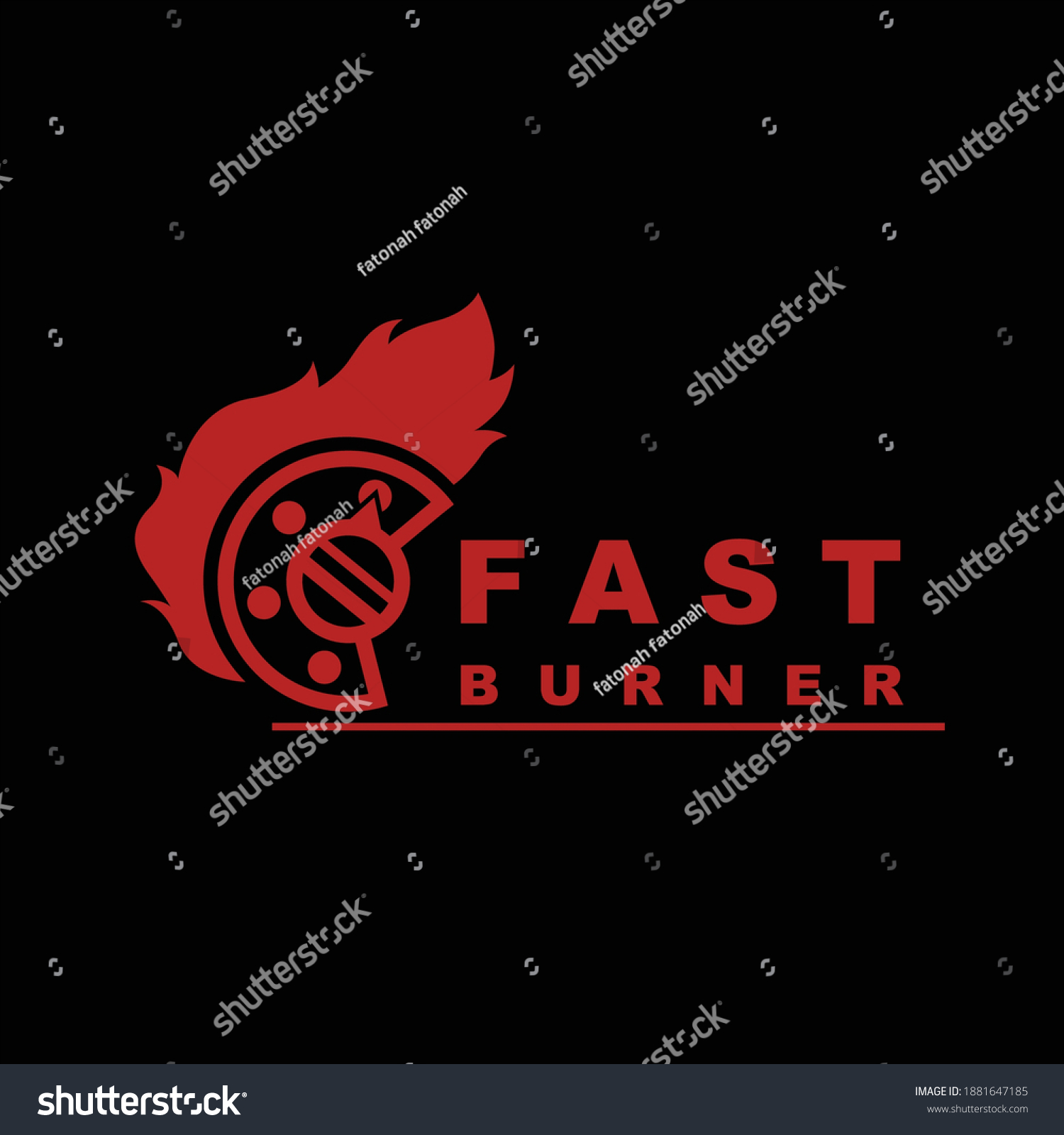 Fast Burner Logo Design Vector Stock Vector (Royalty Free) 1881647185