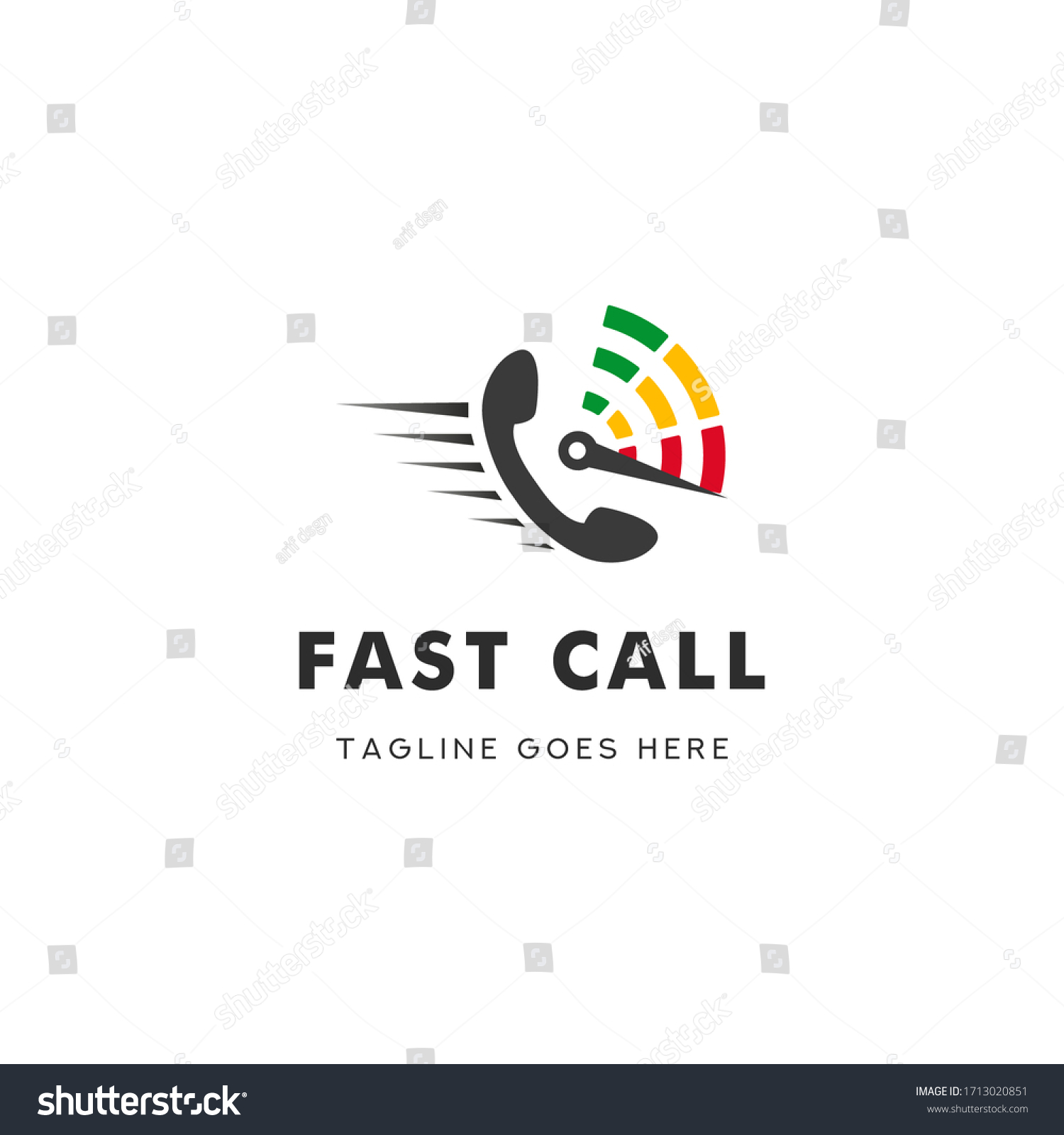 Fast Call Logo Icon Template Design Stock Vector (Royalty Free) 1713020851