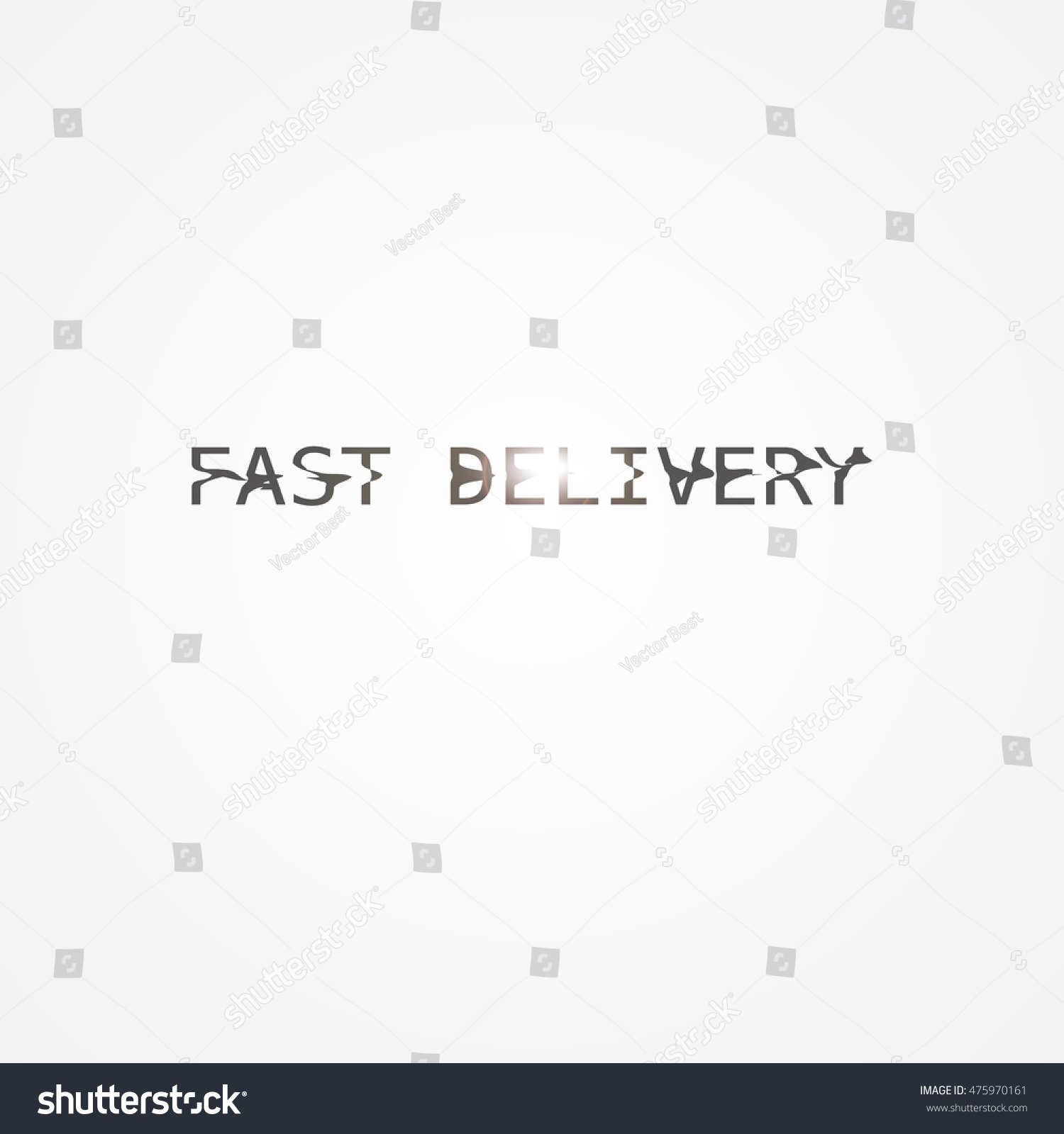 Fast Delivery Words Vector Illustration Stock Vector (Royalty Free ...
