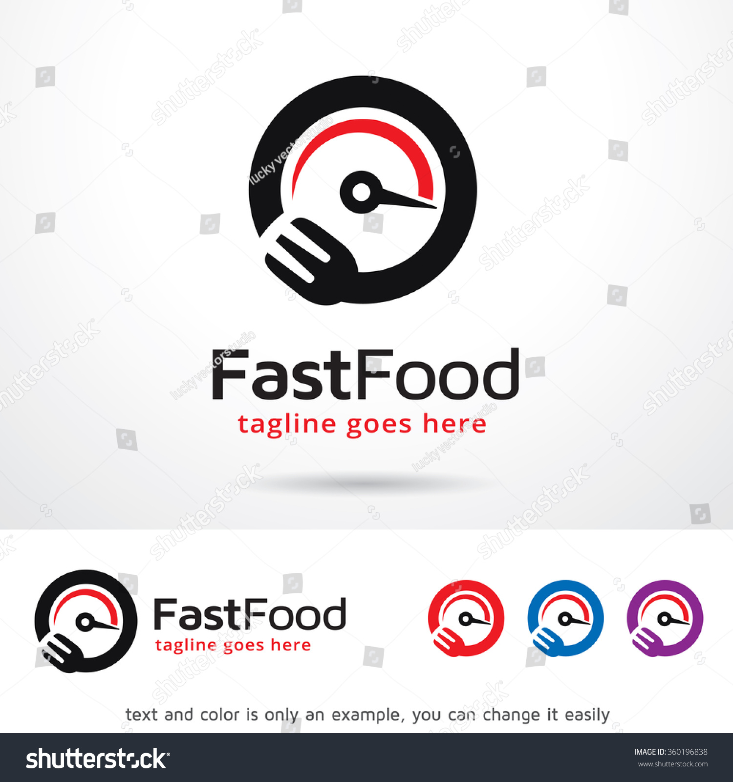Fast Food Logo Template Design Vector: vector de stock (libre de ...