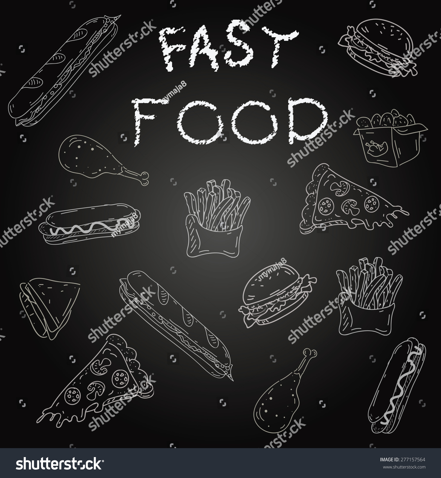 Fast Food Vector Illustrations: vetor stock (livre de direitos) 277157564 Fast Food Vector Illustrations: vetor stock (livre de direitos) 277157564
