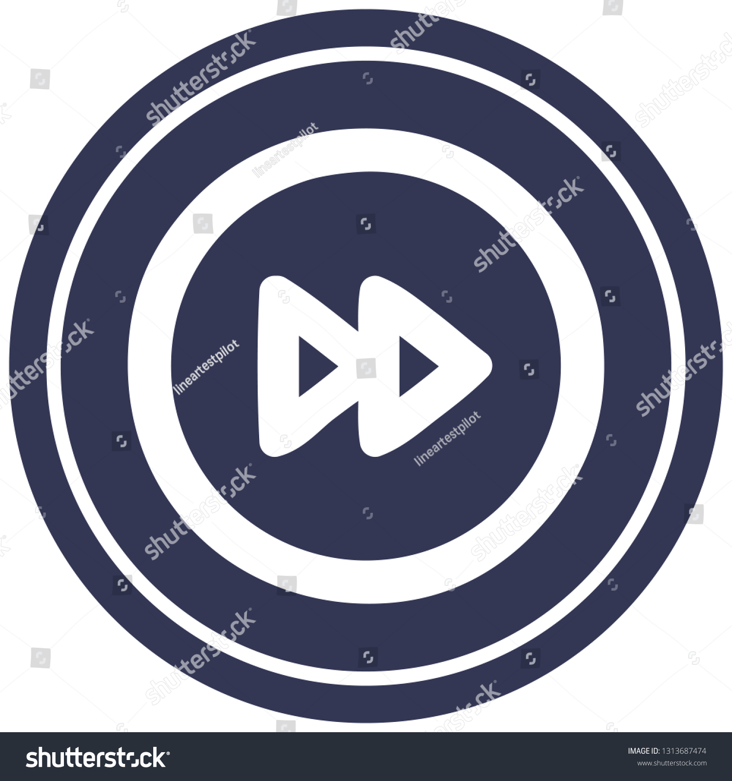 Fast Forward Circular Icon Symbol Stock Vector (Royalty Free) 1313687474 | Shutterstock