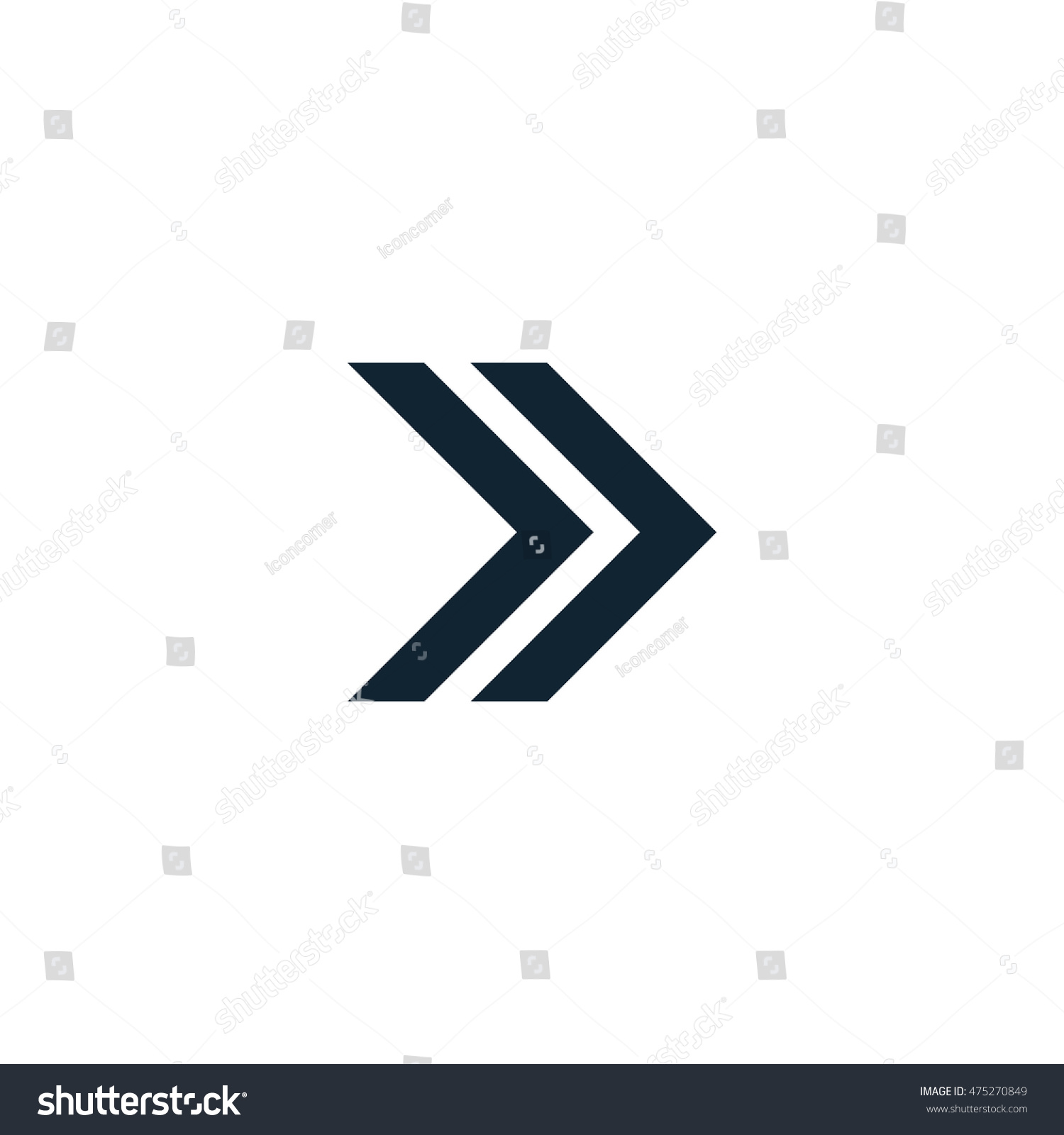 Fast Forward Double Right Arrows Angles Stock Vector (Royalty Free ...