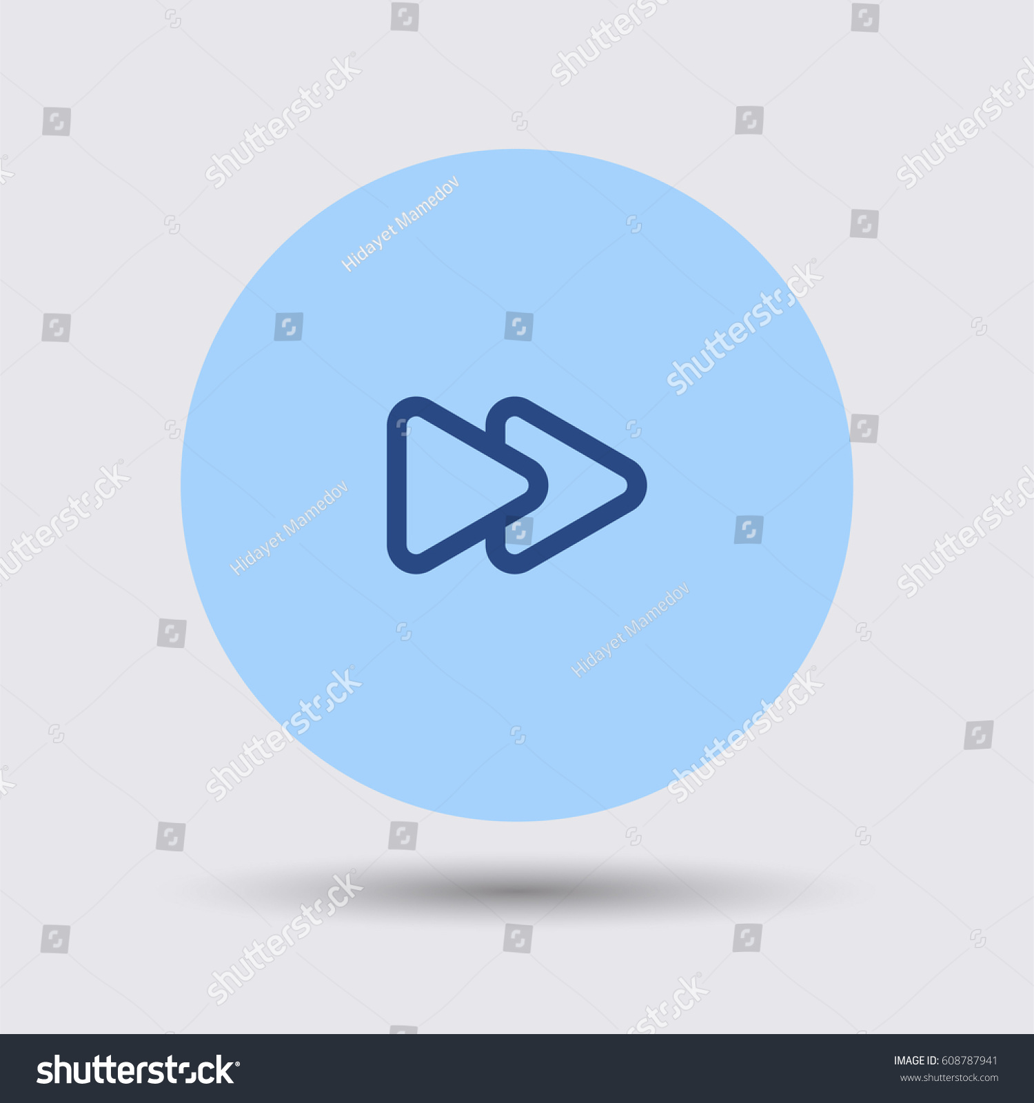 Fast Forward Icon Media Player Button Stock Vector (Royalty Free ...