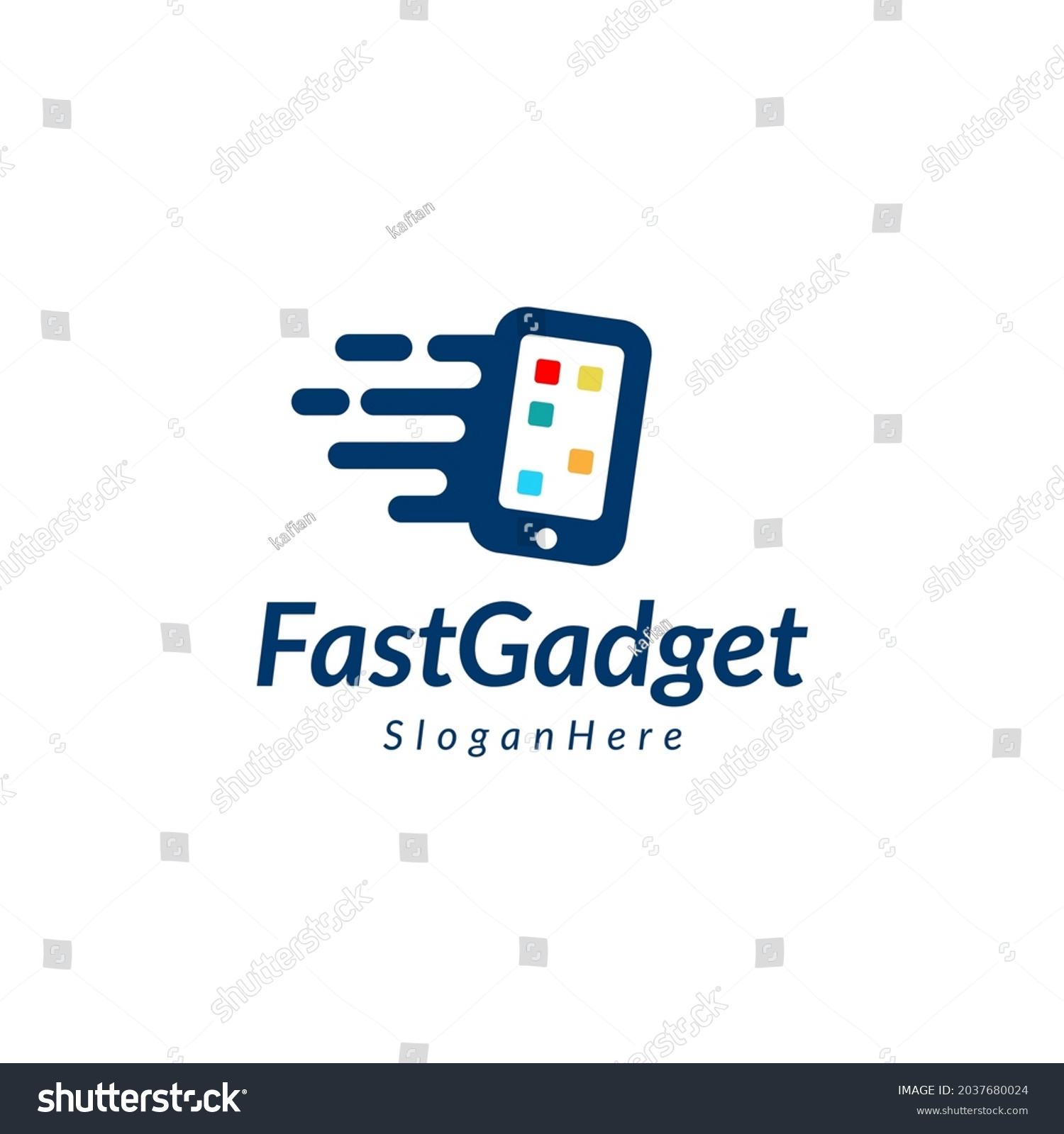 Fast Gadget Logo Design Vector Illustration Stock Vector (Royalty Free ...