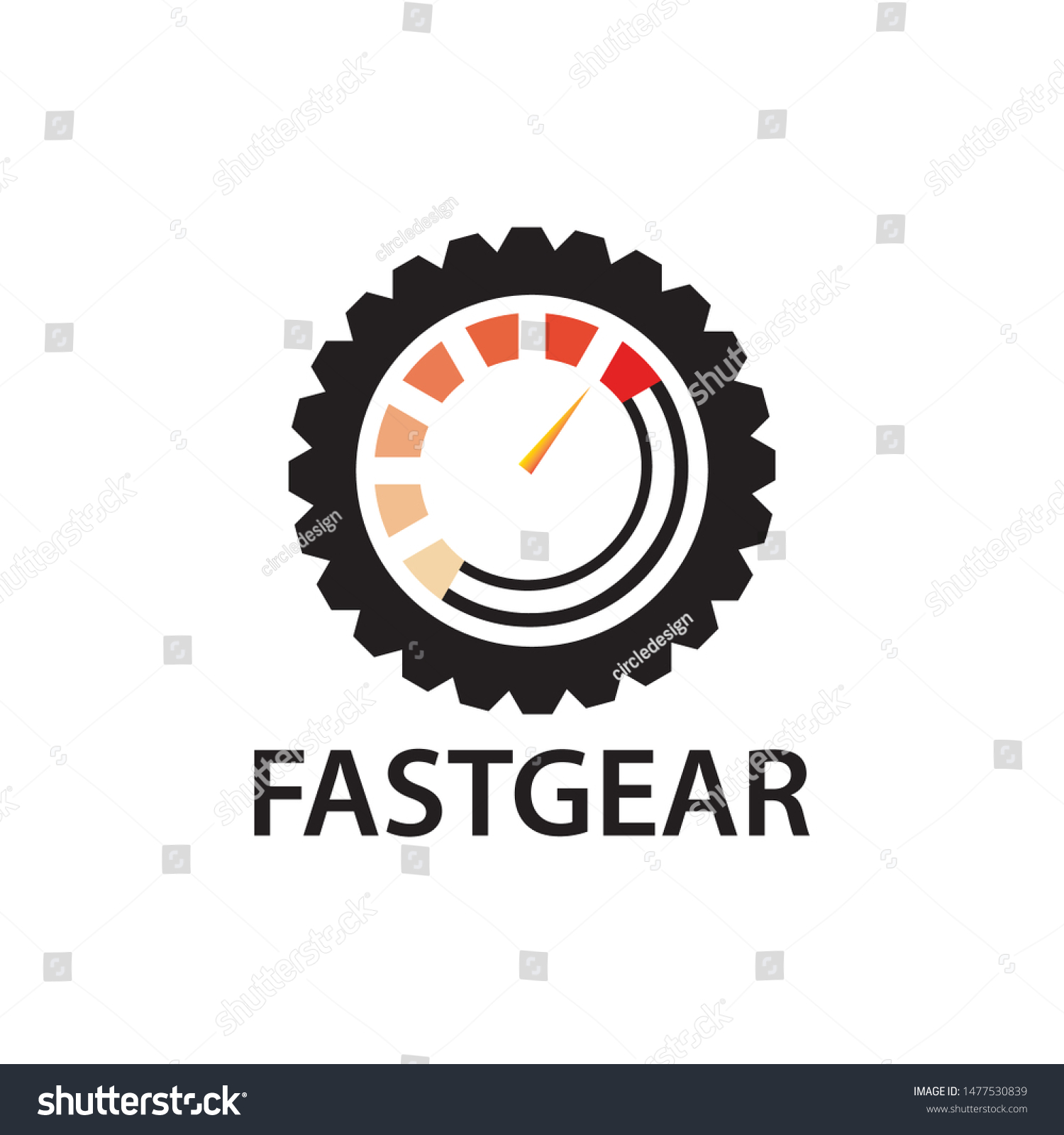 Fast Gear Logo Vector Image Stock Vector (Royalty Free) 1477530839