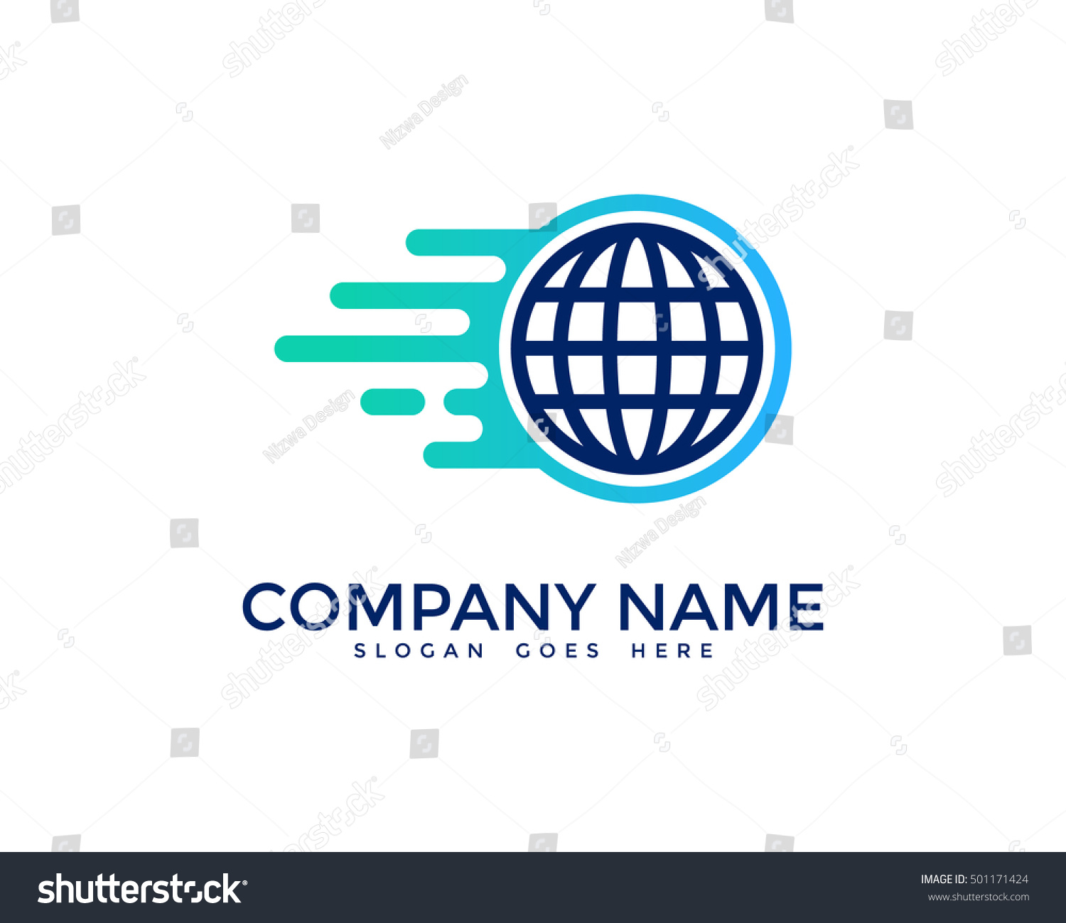 Fast Globe Quick World Logo Design Stock Vector (Royalty Free ...