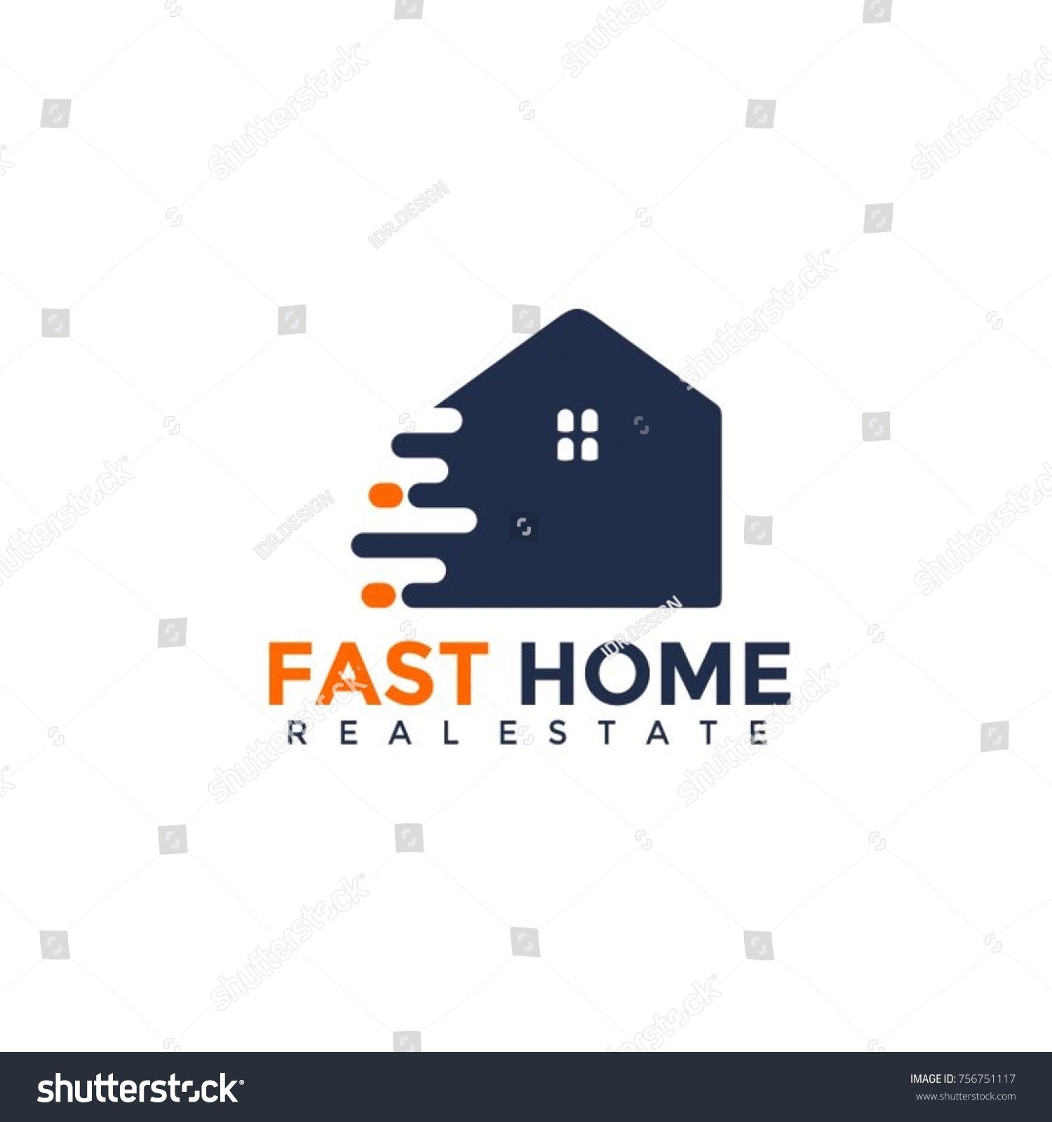 Fast Home Logo Stock Vector (Royalty Free) 756751117