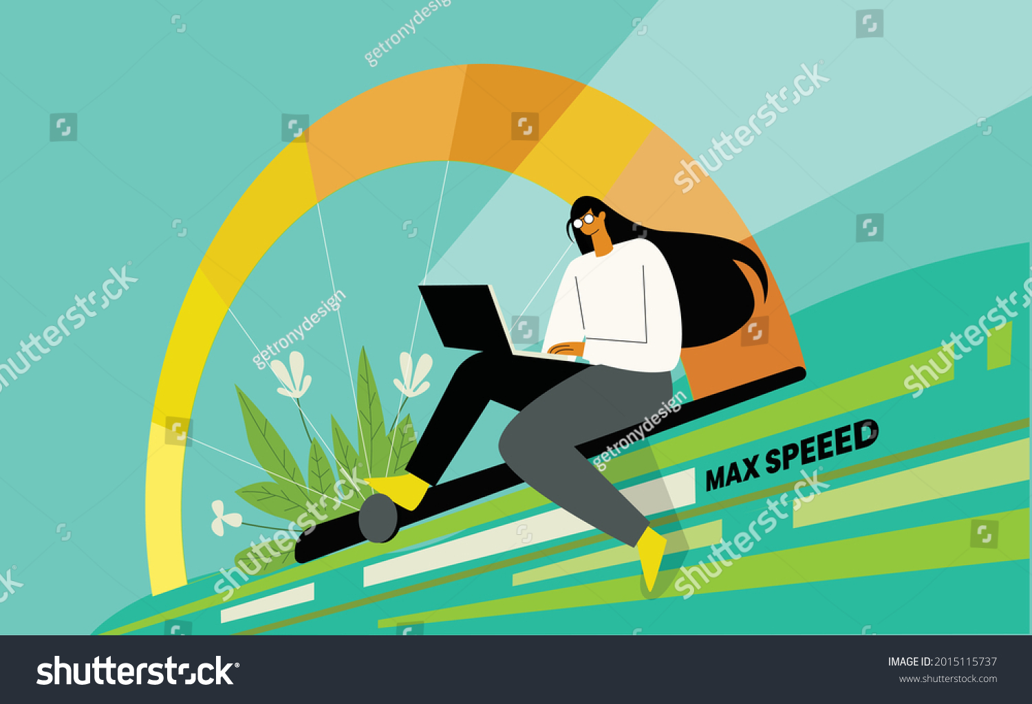 Fast Internet Speed Illustration Vector Concept Stock Vector (Royalty ...