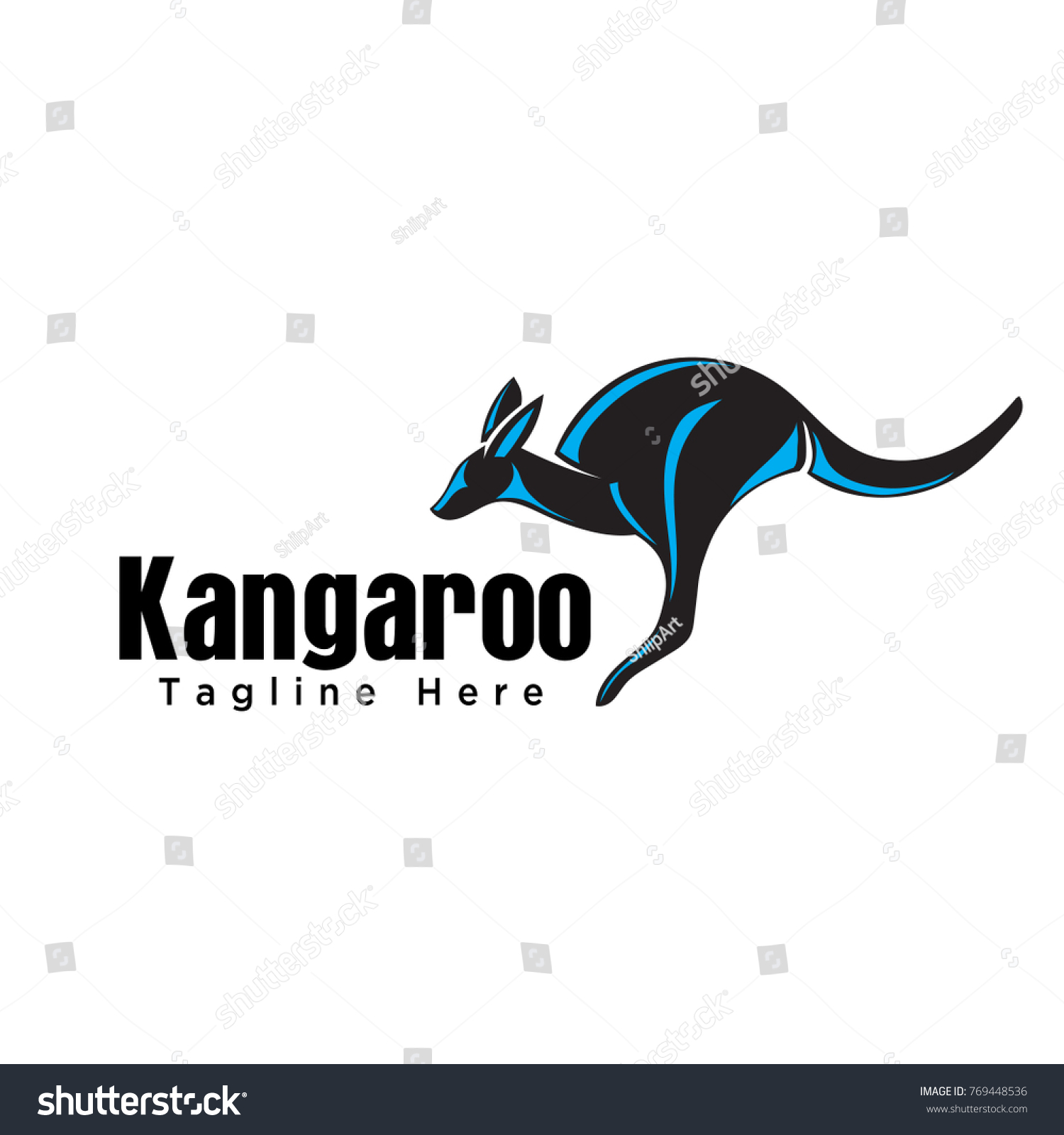 Fast Jump Kangaroo Logo: vector de stock (libre de regalías) 769448536 ...