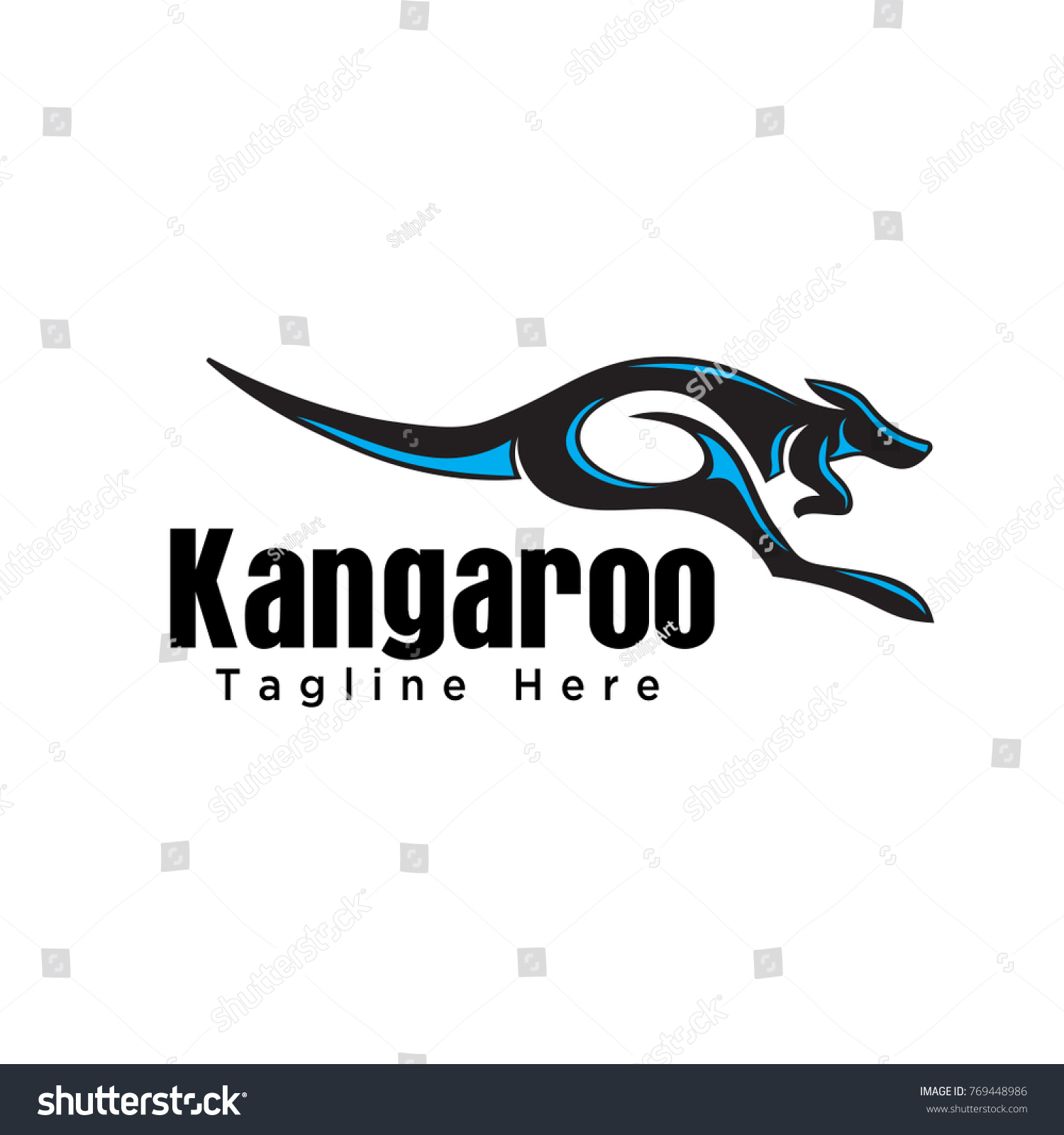 Fast Jump Kangaroo Logo Stok Vektör (Telifsiz) 769448986 | Shutterstock