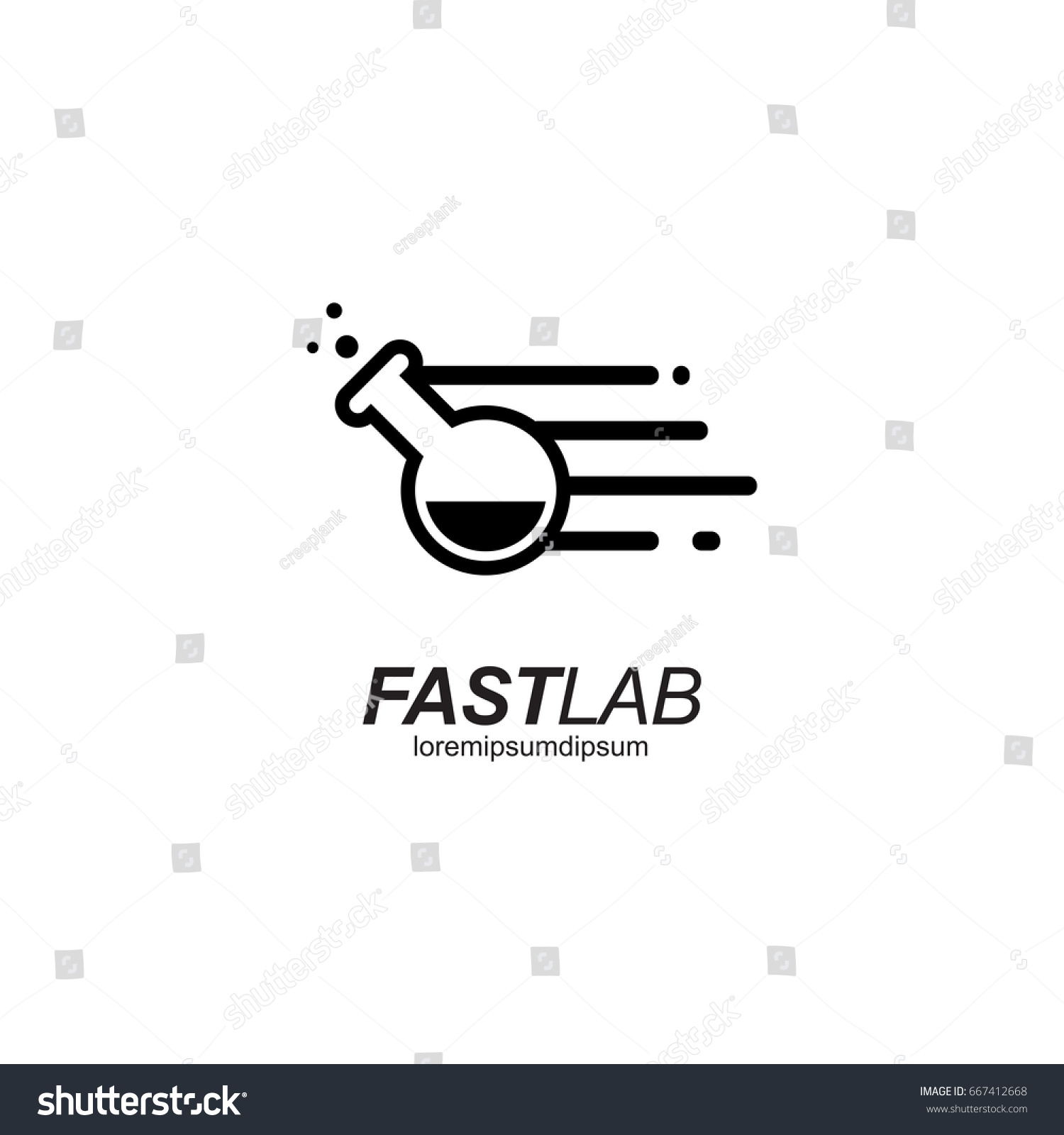 Fast Laboratory Logo Design Template Vector Stock Vector (Royalty Free ...
