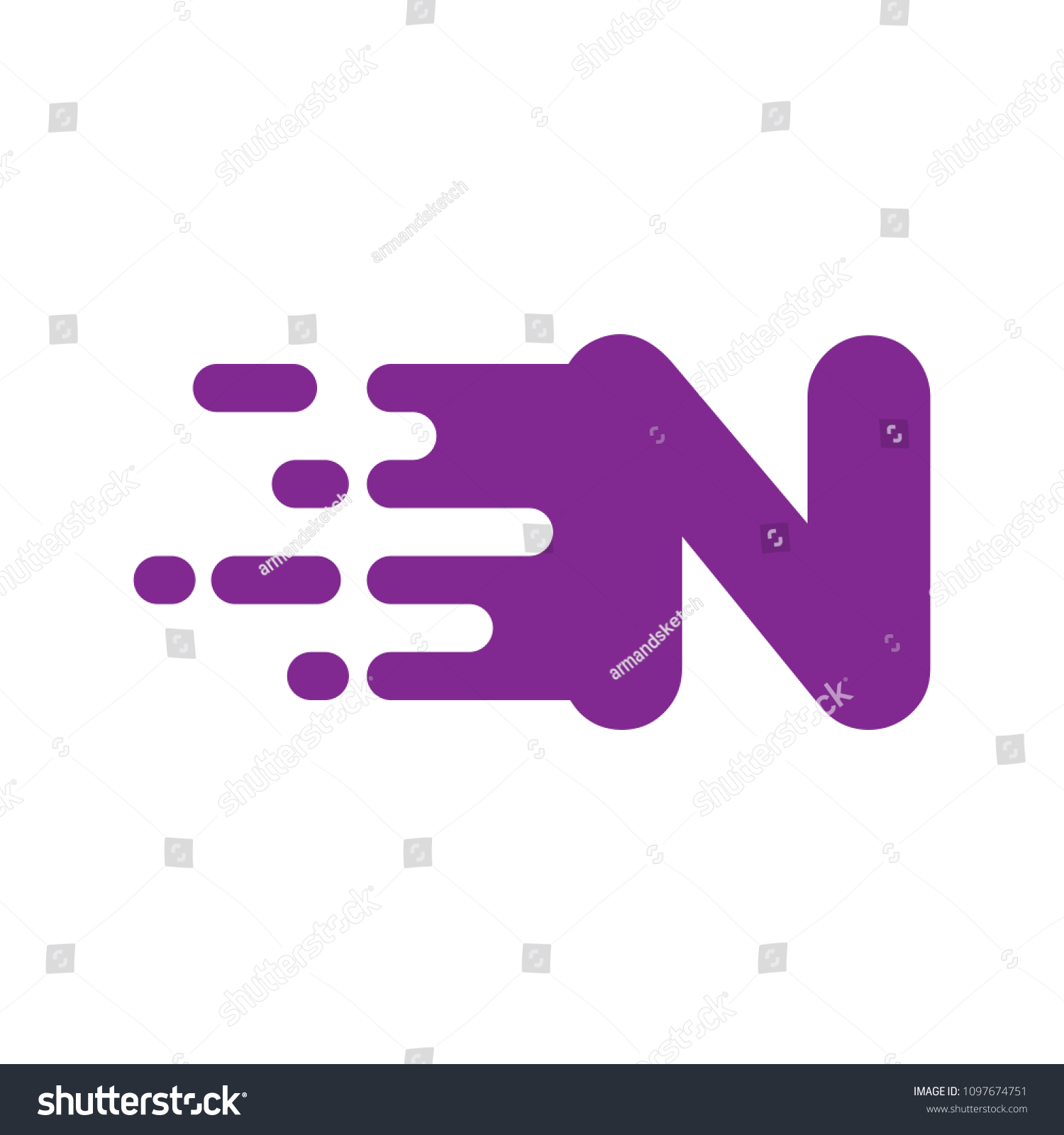 Fast Letter Icon Design Stock Vector (Royalty Free) 1097674751 ...