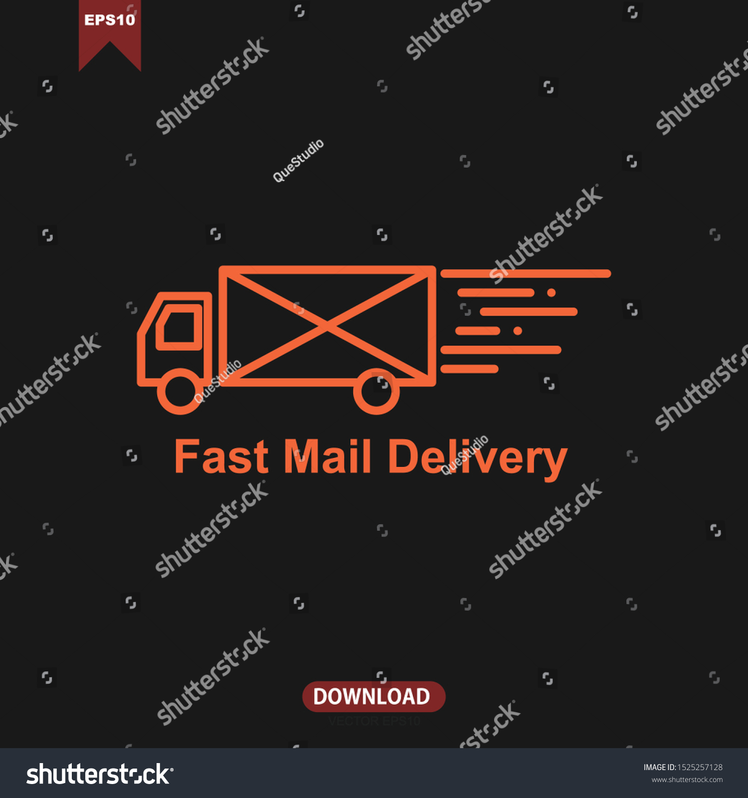 Fast Mail Delivery Logo Vector Design Stock Vector (Royalty Free ...