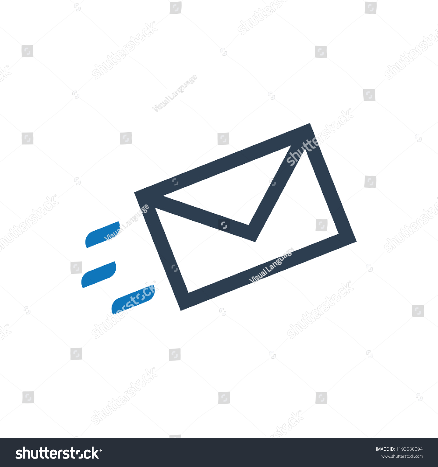 Fast Mail Icon Stock Vector (Royalty Free) 1193580094 | Shutterstock
