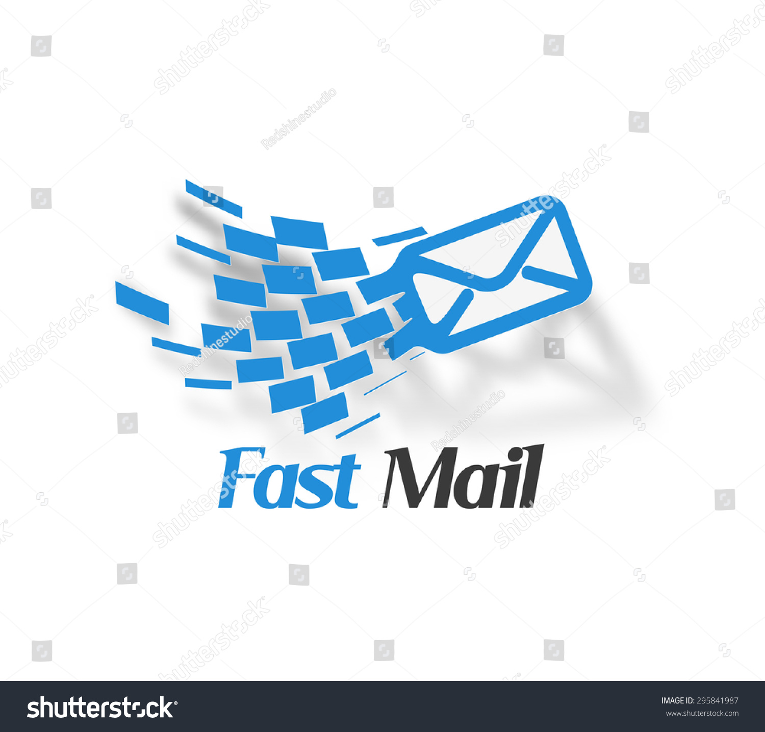 Fast Mail Icon Template Design Stock Vector (Royalty Free) 295841987 ...