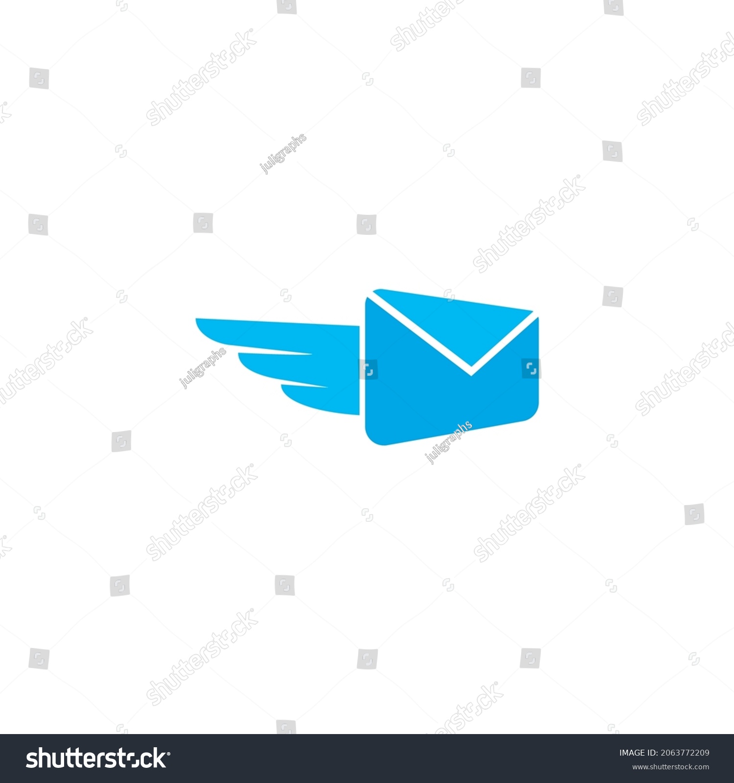 Fast Mail Logo Vector Icon Illustration Stock Vector (Royalty Free ...