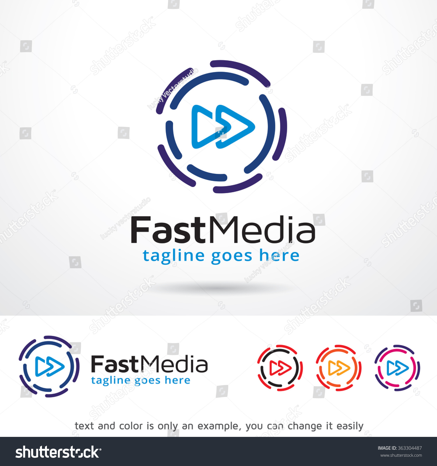 Fast Media Logo Template Design Vector Stock Vector (Royalty Free ...