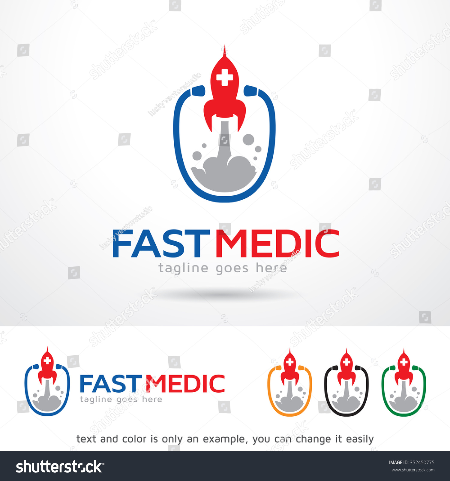 Fast Medic Logo Template Design Vector Stock Vector (Royalty Free ...