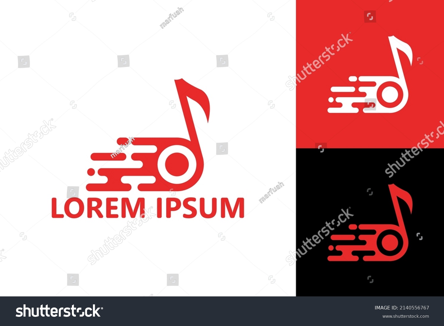 Fast Music Logo Template Design Vector Stock Vector (Royalty Free ...