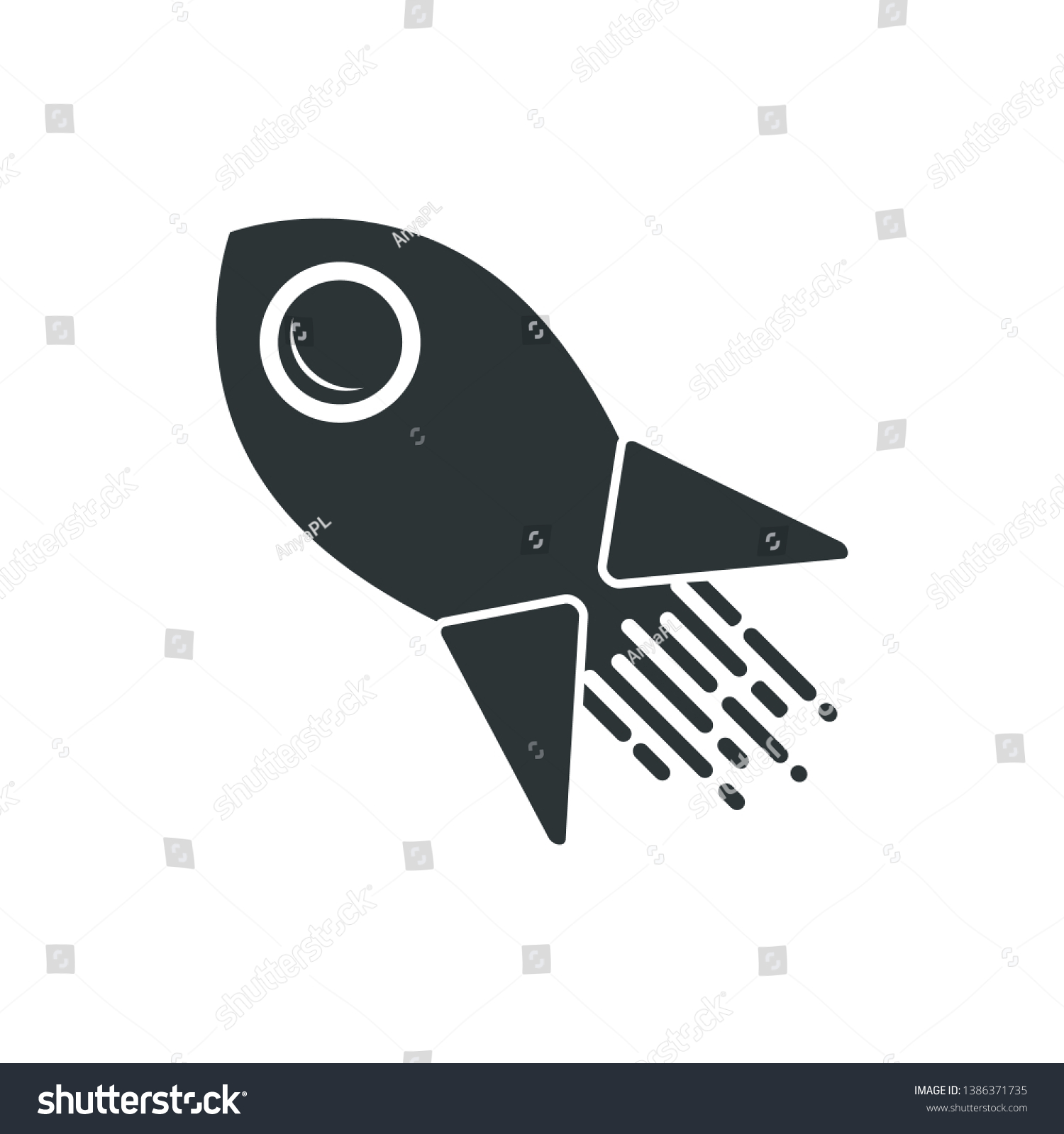 Fast Rocket Icon Startup Vector Illustration Stock Vector (Royalty Free ...