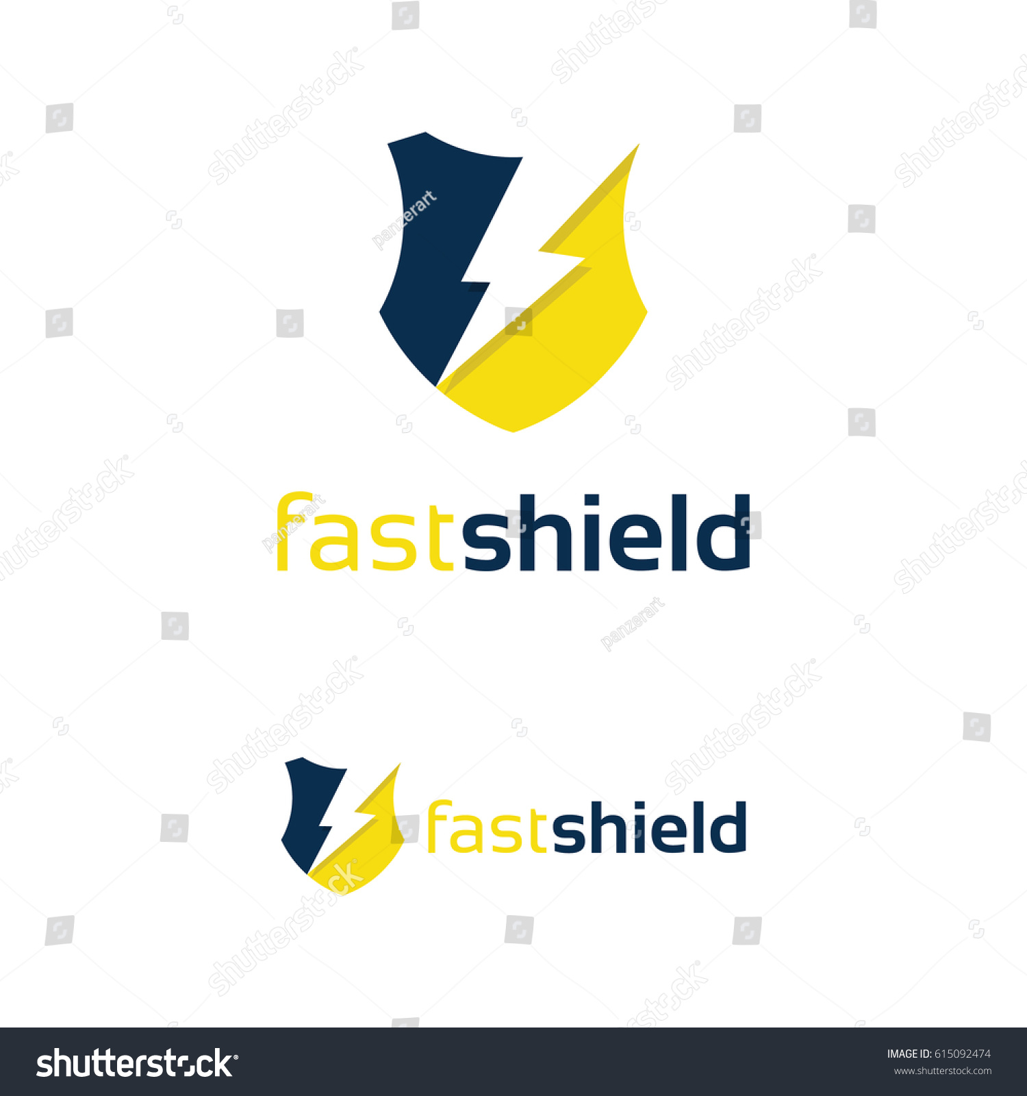 Fast Shield Logo Template Design Stock Vector (Royalty Free) 615092474 ...