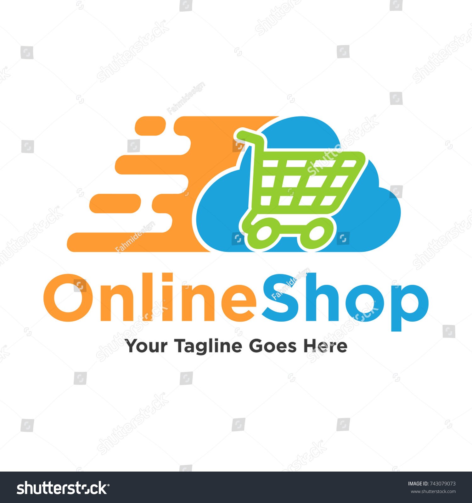 Fast Shopping Logo Icon Vector Template Stock Vector (Royalty Free ...