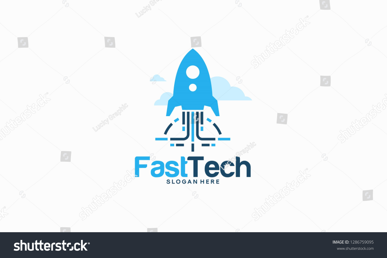 Fast Technology Logo Designs Concept Fast Stock Vector (Royalty Free ...