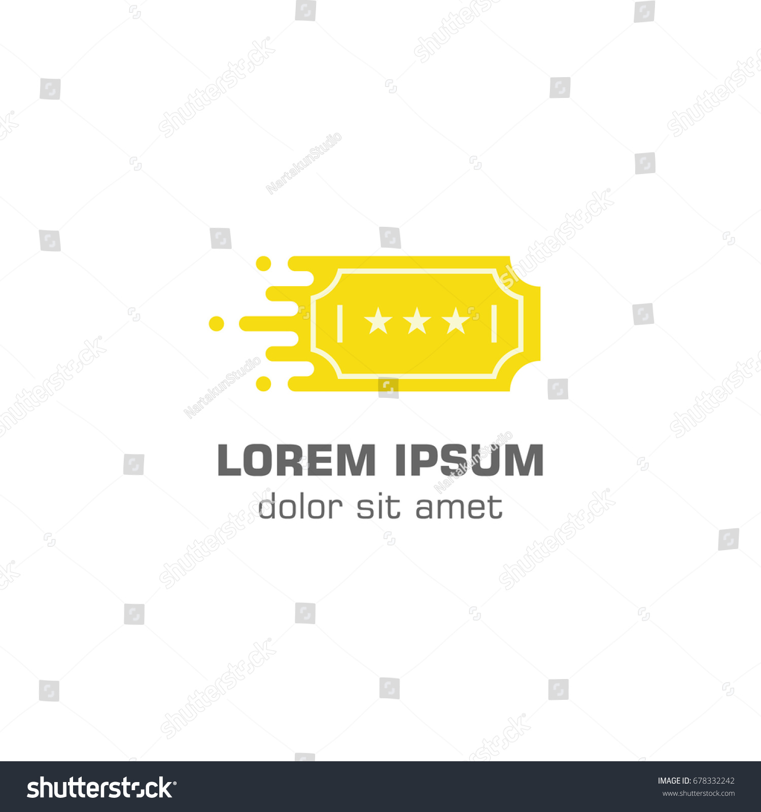 Fast Ticket Icon Vector Logo Template Stock Vector (Royalty Free) 678332242