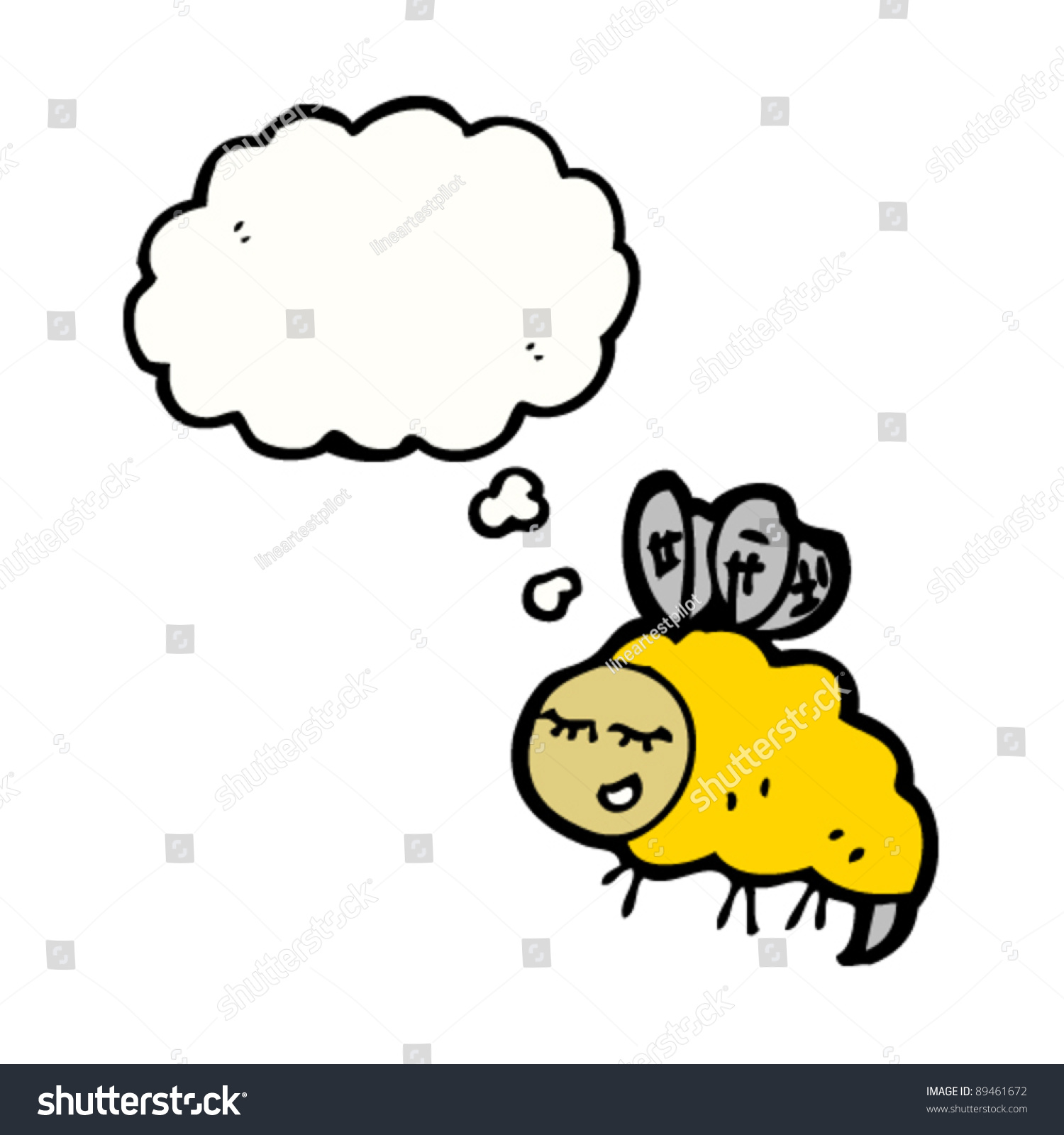 Fat Bee Cartoon Character Stock Vector (Royalty Free) 89461672