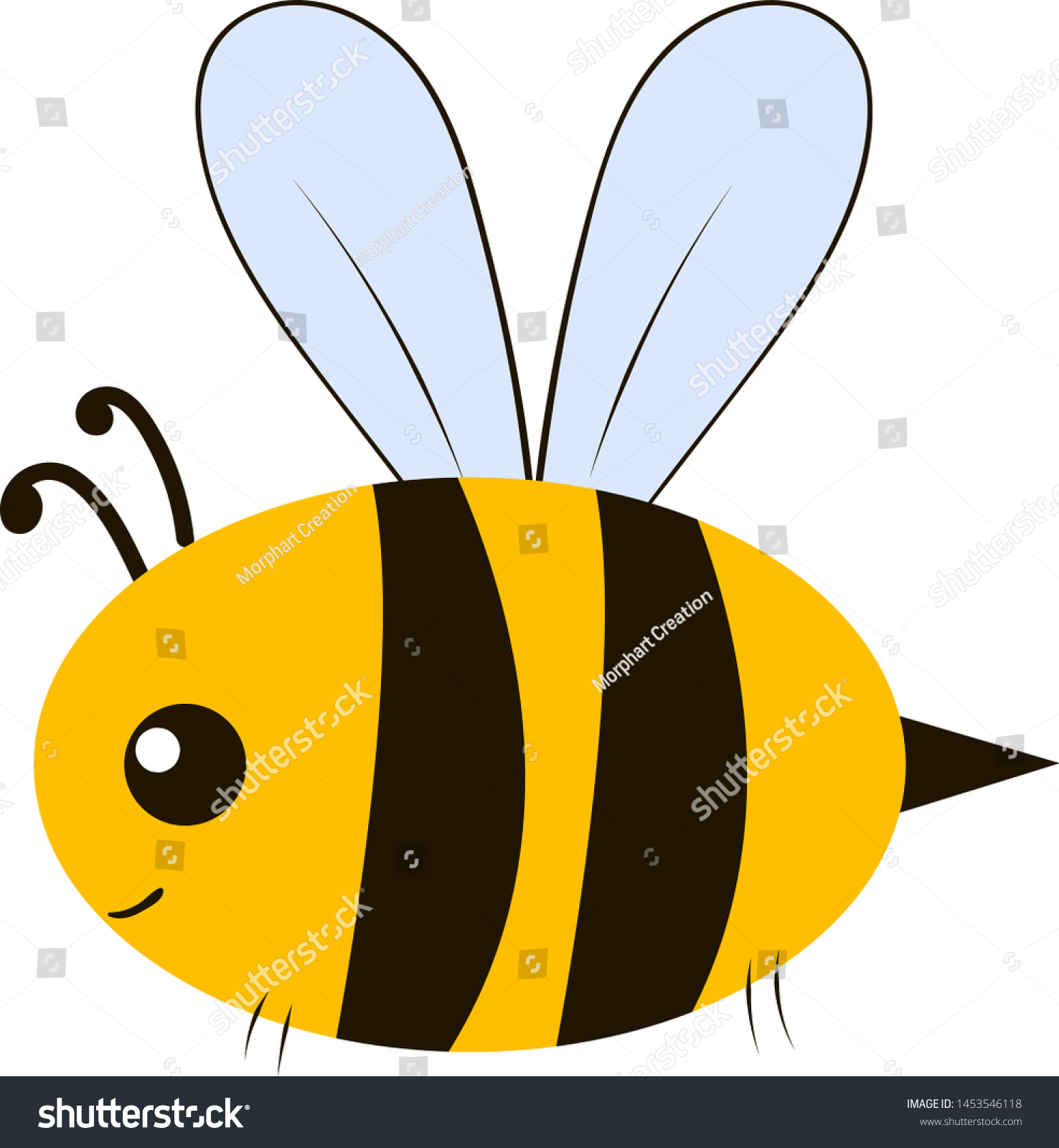 Fat Bumblebee Illustration Vector On White Stock Vector (Royalty Free ...