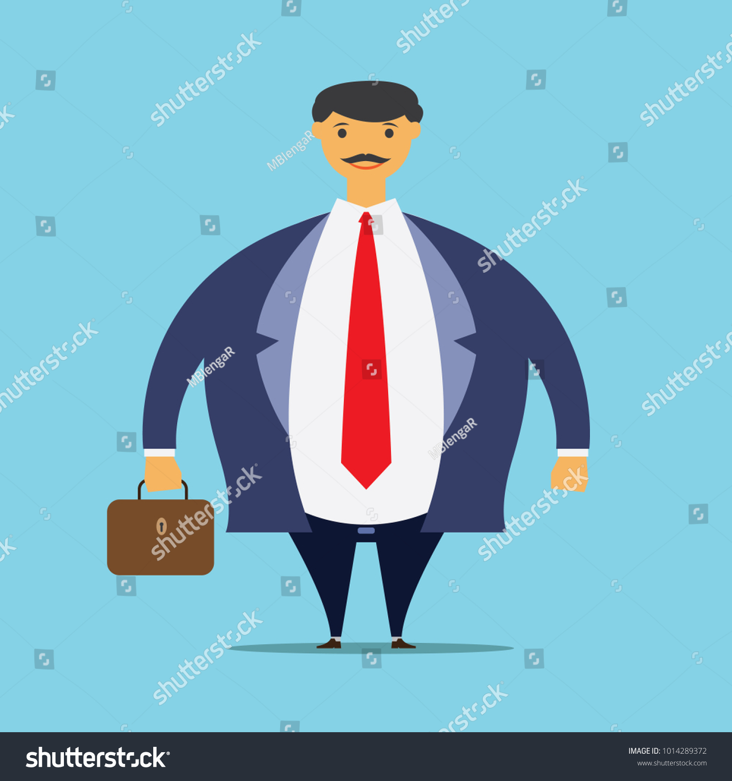 Fat Business Man Vector Illustration: เวกเตอร์สต็อก (ปลอดค่าลิขสิทธิ์ ...