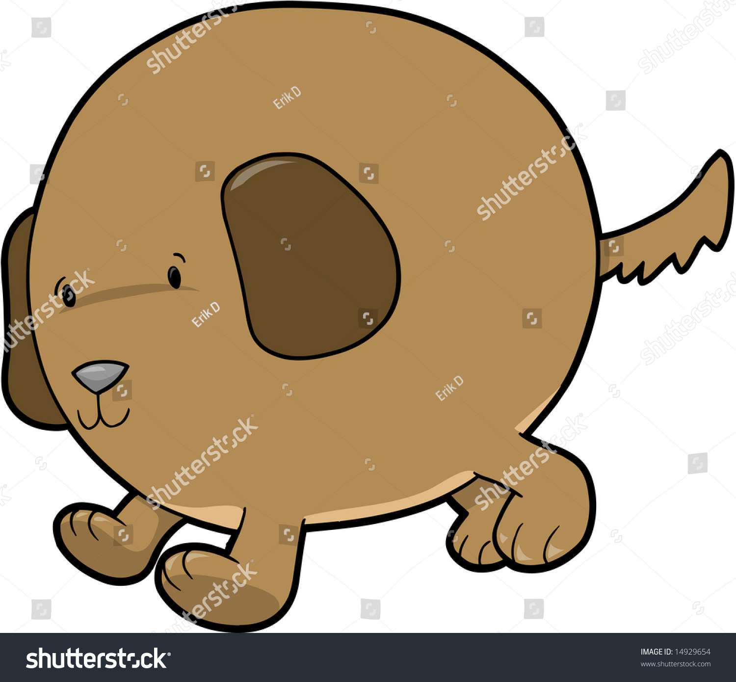 Fat Dog Vector Illustration Stock Vector (Royalty Free) 14929654