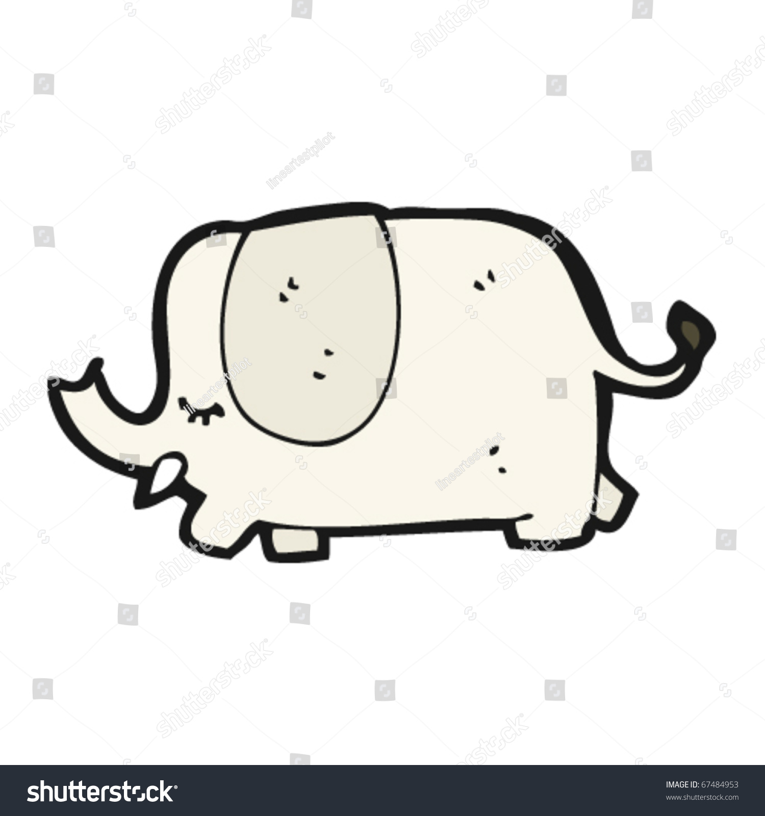 Obese Cartoon Elephant
