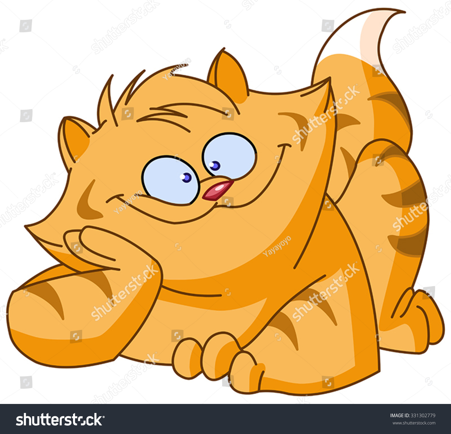 Fat Ginger Cat: vetor stock (livre de direitos) 331302779 | Shutterstock
