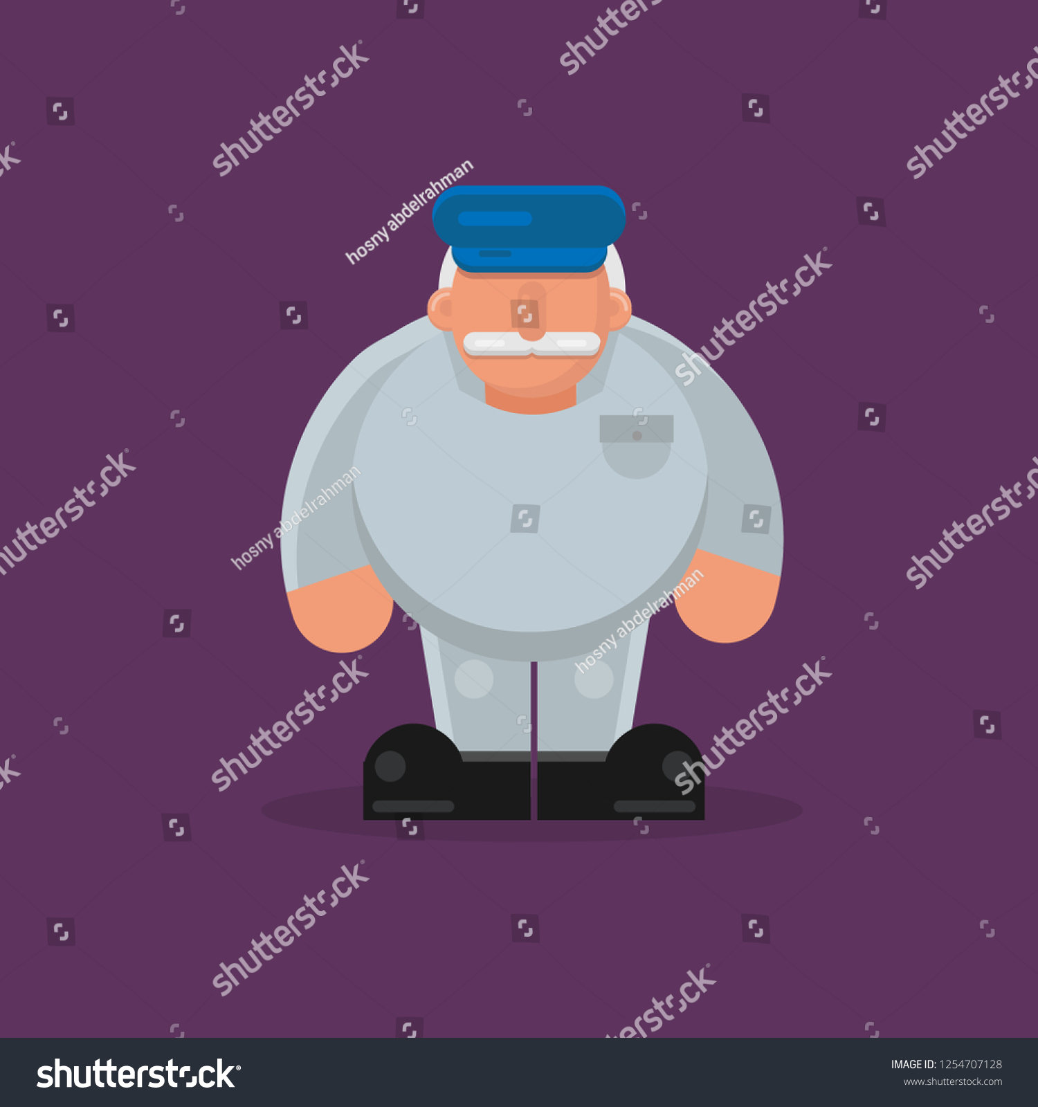 Fat Man Flat Design 库存矢量图（免版税）1254707128 | Shutterstock
