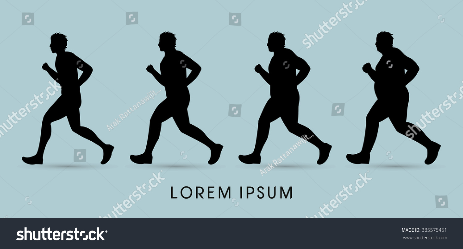 1,166 Fat running silhouette Stock Illustrations, Images & Vectors ...