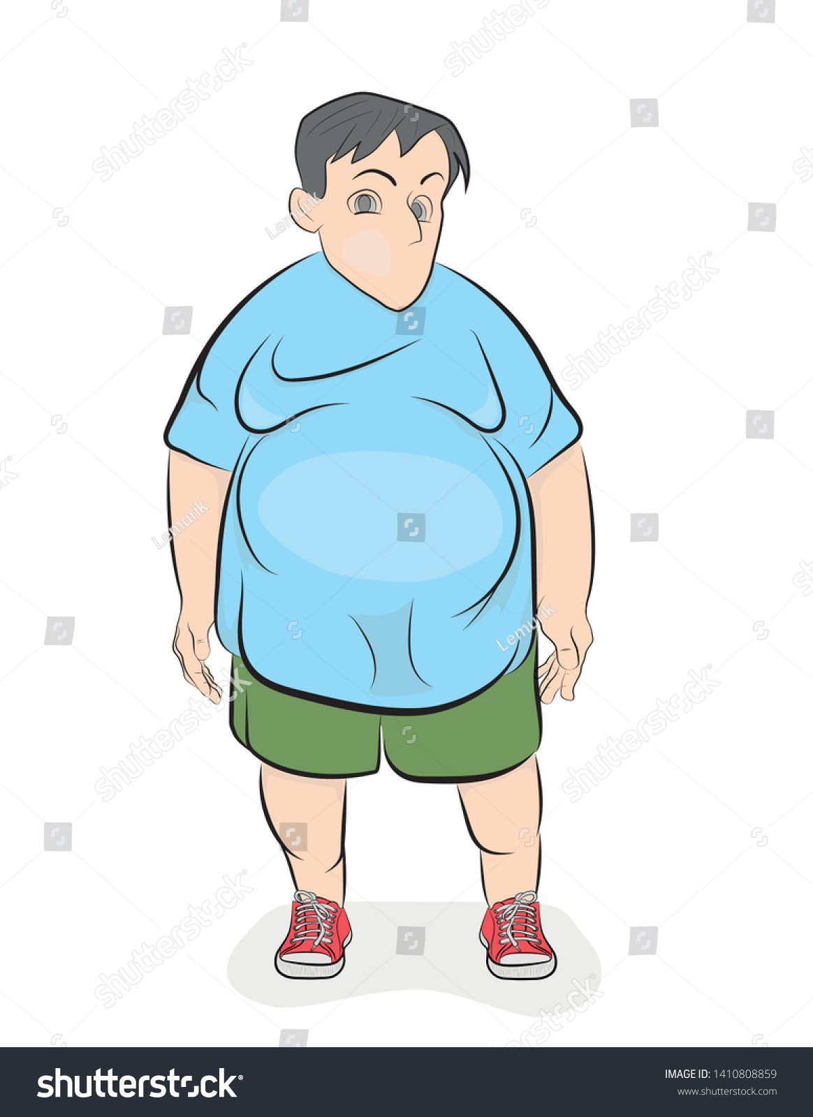 Fat Man Vector Illustration: vector de stock (libre de regalías ...