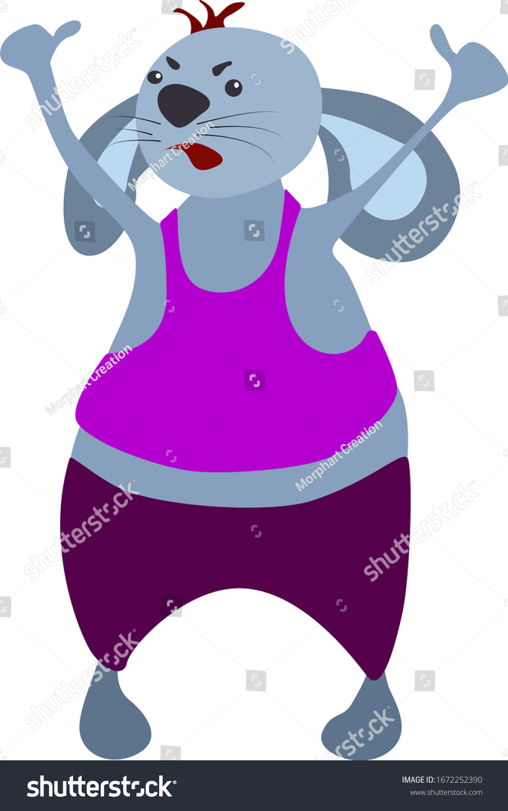Fat Mouse Illustration Vector On White Stock Vector (Royalty Free ...