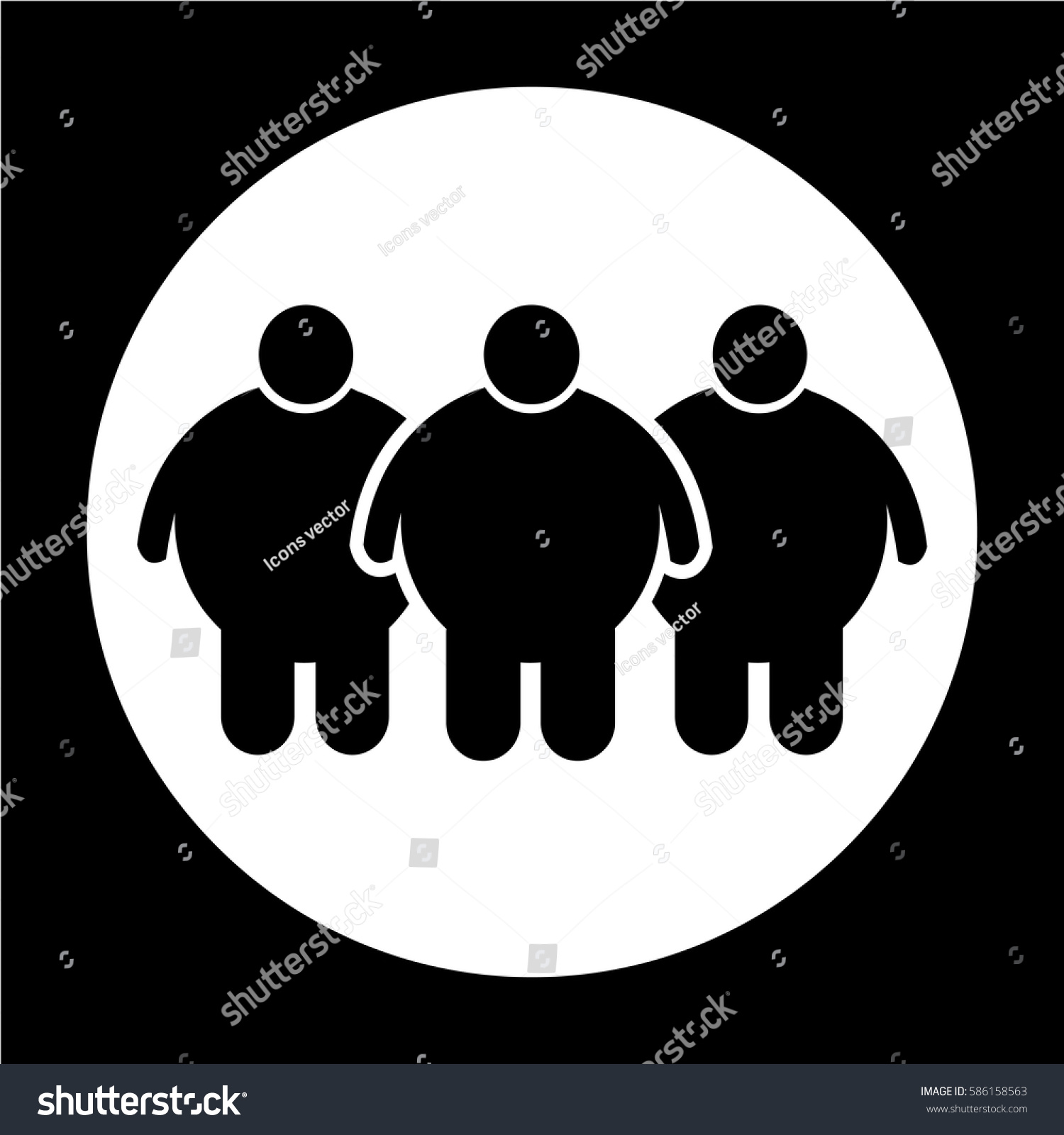 Fat People Icon Stock Vector (Royalty Free) 586158563 | Shutterstock