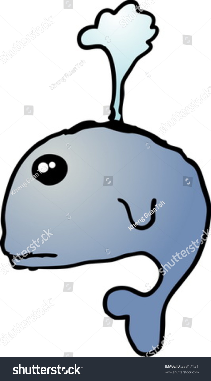 Fat Rounded Cute Whale Cartoon Comic Stock Vector (Royalty Free) 33317131