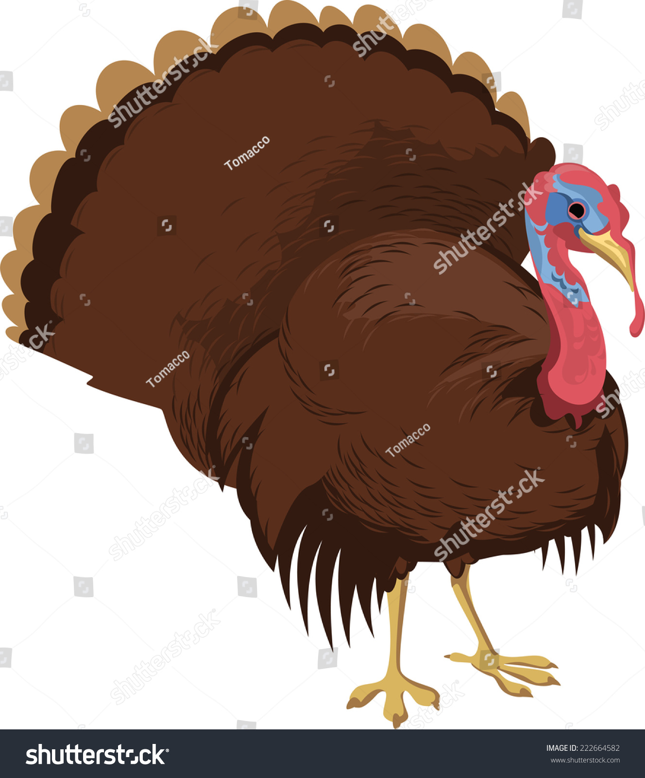 Fat Turkey Cartoon Vector Illustration: เวกเตอร์สต็อก (ปลอดค่าลิขสิทธิ์ ...