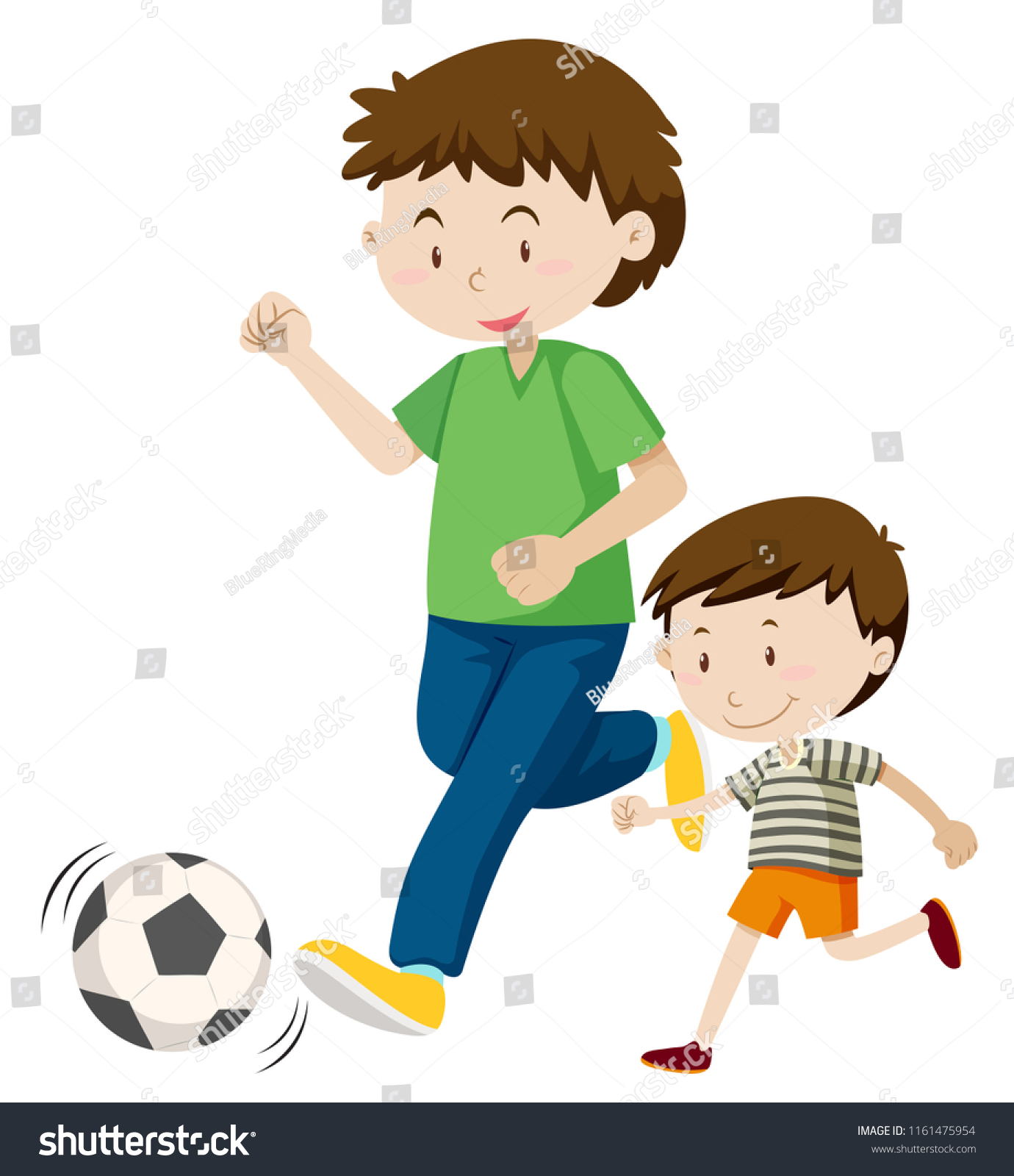 Father Son Playing Soccer Illustration Stock Vector (Royalty Free ... Father Son Playing Soccer Illustration Stock Vector (Royalty Free ...