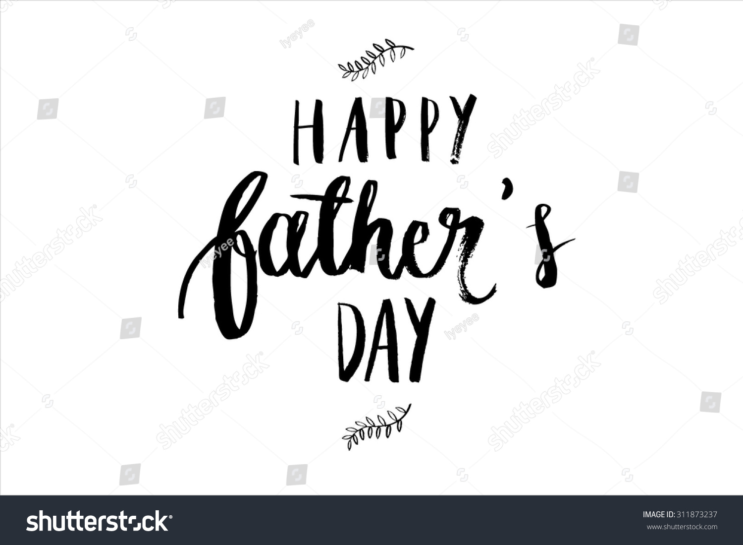 Fathers Day Brush Calligraphy Vector Stock Vector (Royalty Free ...