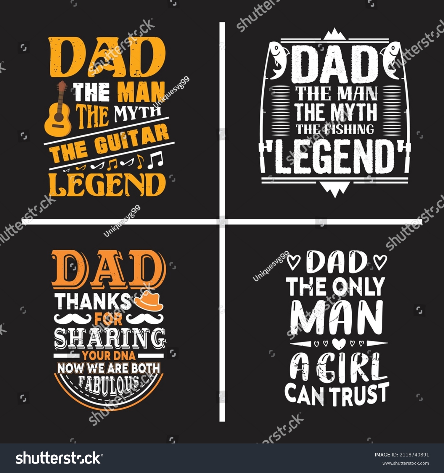 Fathers Day Typographic Slogan Design Vector Stock Vector (Royalty Free ...