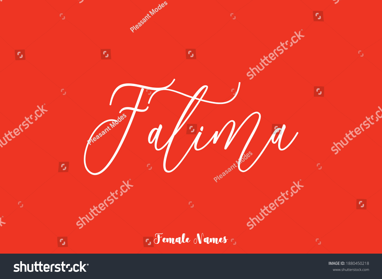 Fatimafemale Name Typescript Cursive Calligraphy On Stock Vector ...